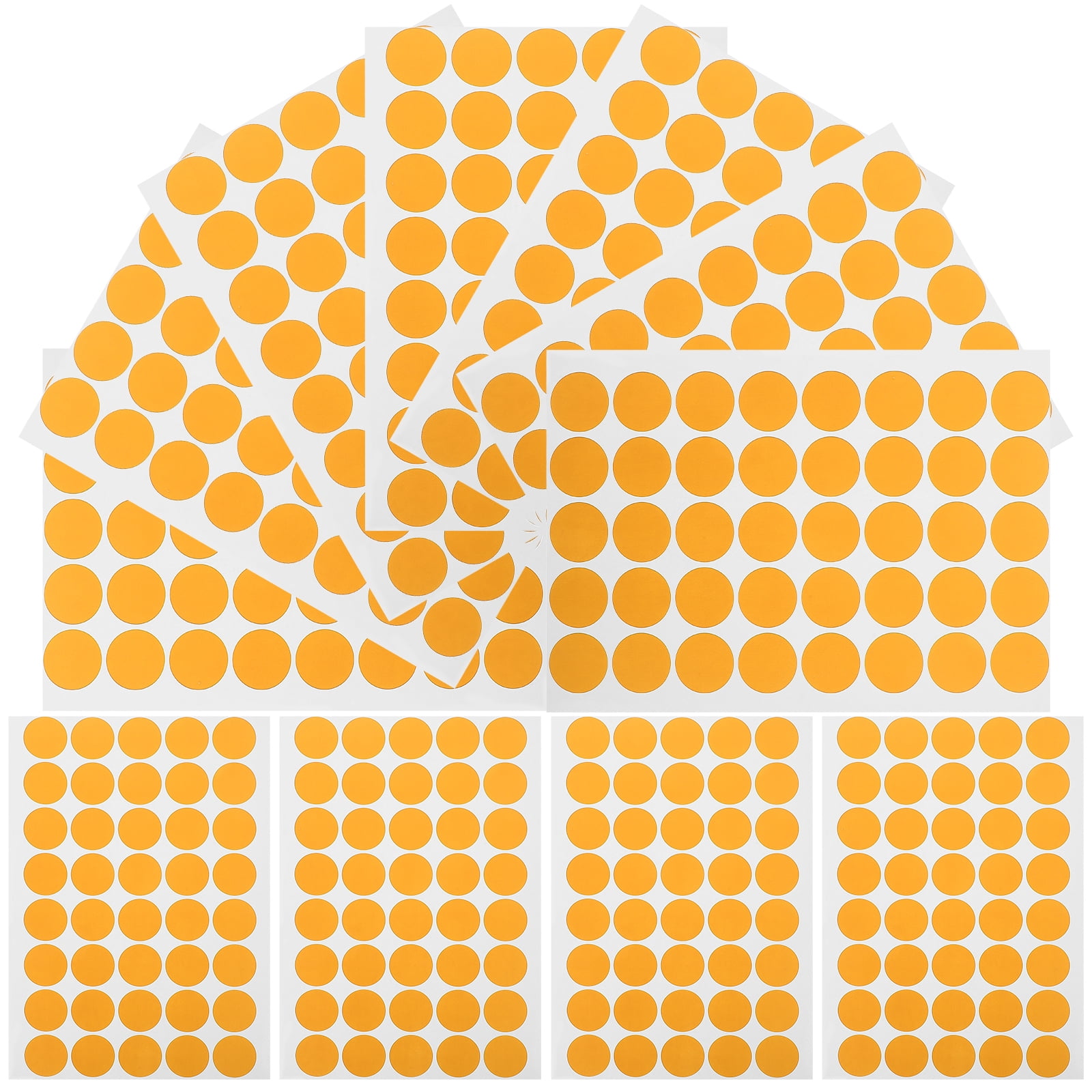 WORGEOUS 10 Sheets Colored Circle Stickers Dot Labels Round Stickers ...