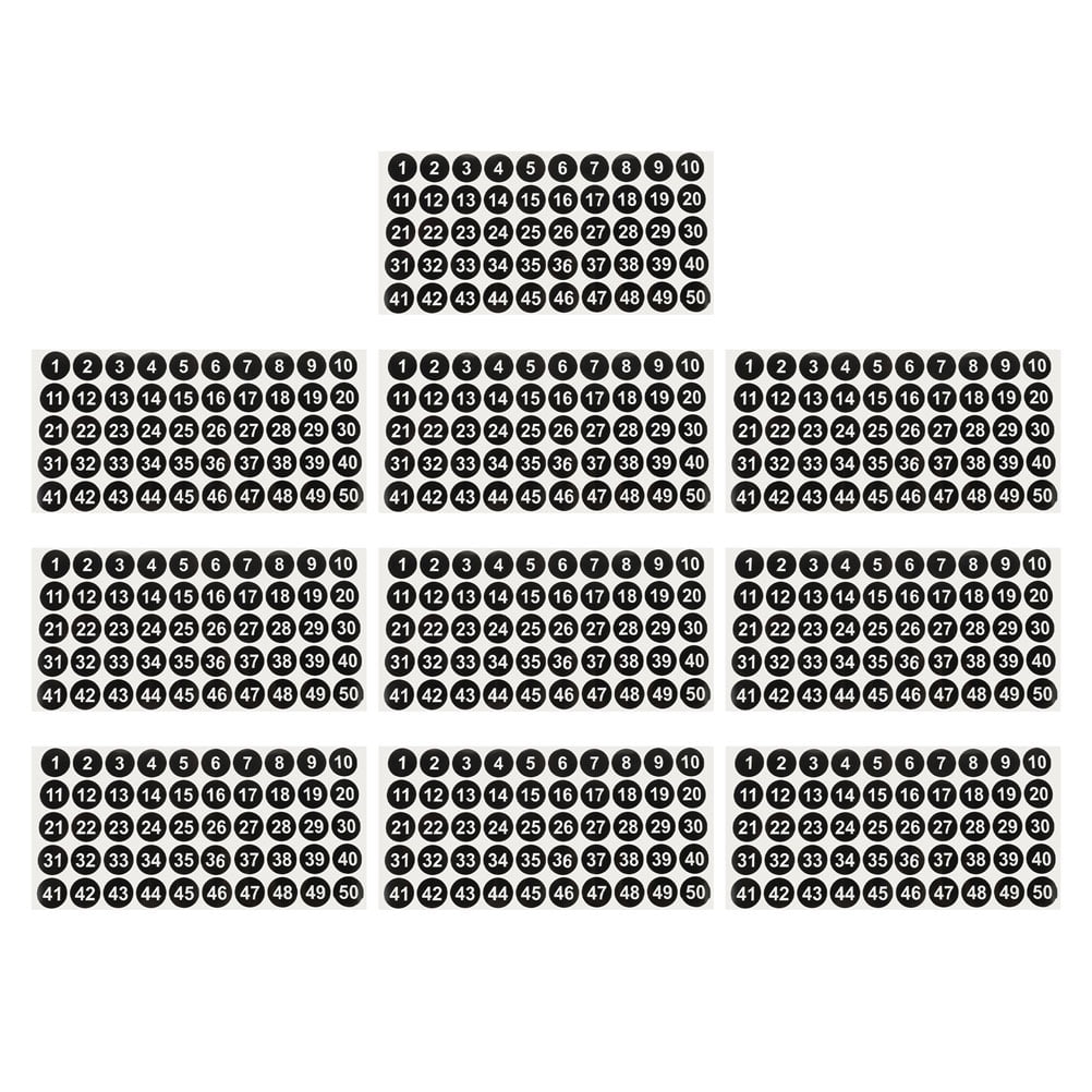 WORGEOUS 10 Sheets House Numbers Stick on Self Adhesive Indicator ...