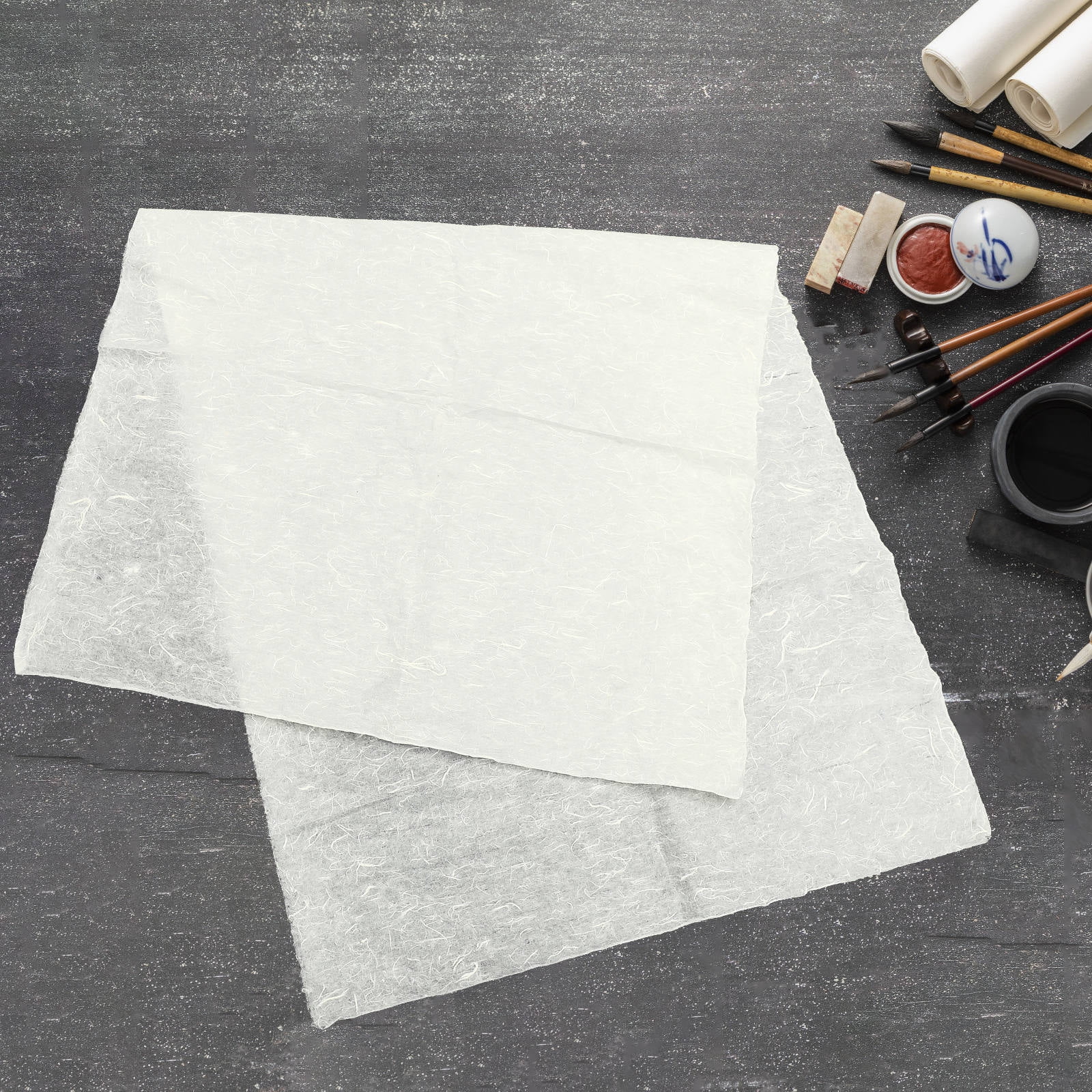 WORGEOUS 10 Sheets Rice Paper with Dried Flower Pattern for ...
