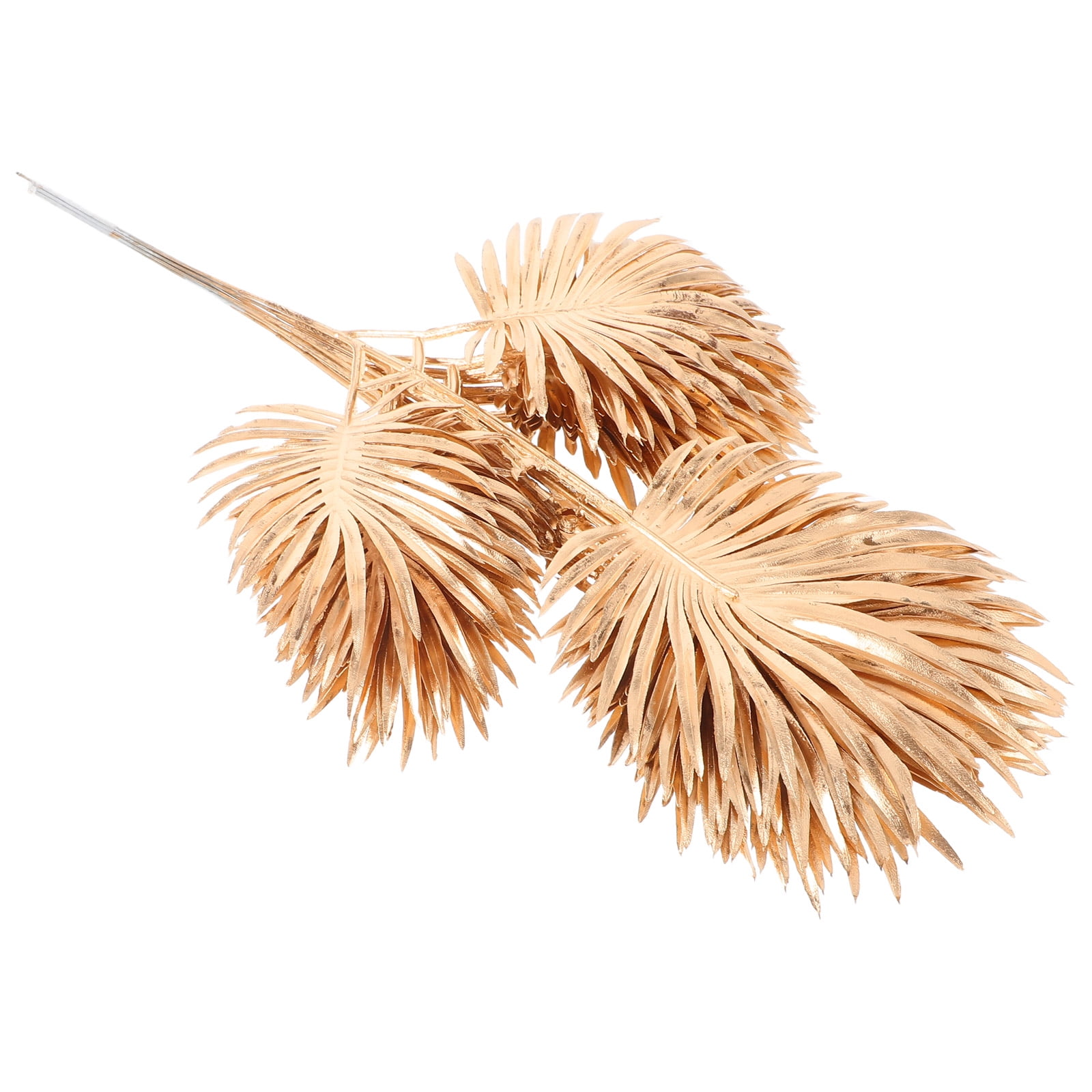 WORGEOUS 10 Stems Artificial Palm Leaves Golden Tropical Leaves With ...