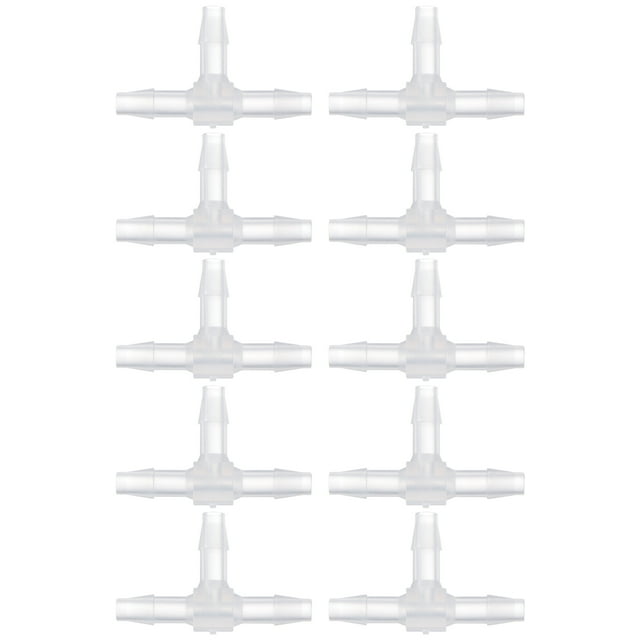 WORGEOUS 10 T-Barb Pipe Connectors for Air Tube Hose, 3-Way Joint ...