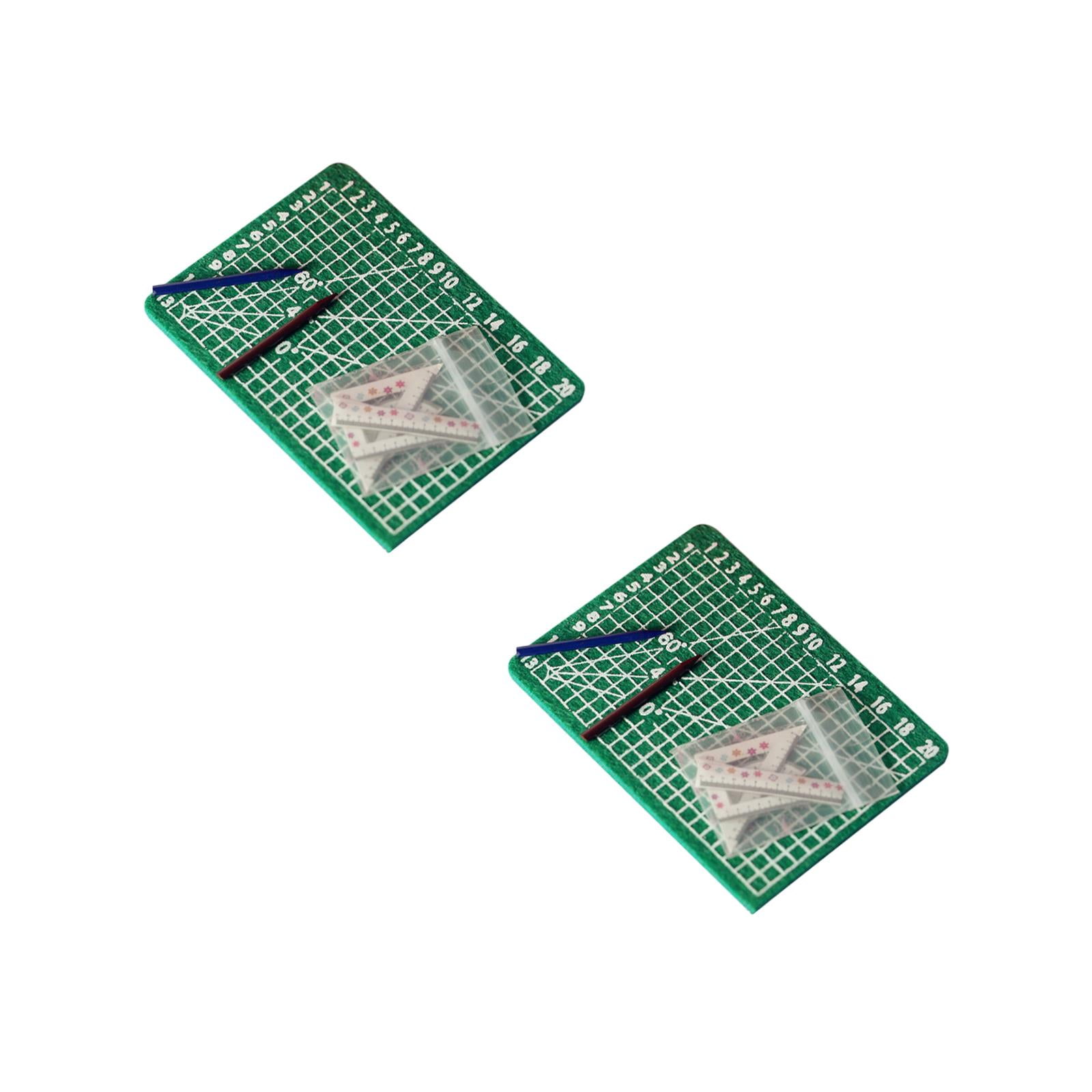 WORGEOUS 10 pcs 1:12/1:6 Scale Mini House Miniature Cutting Mat Ruler ...