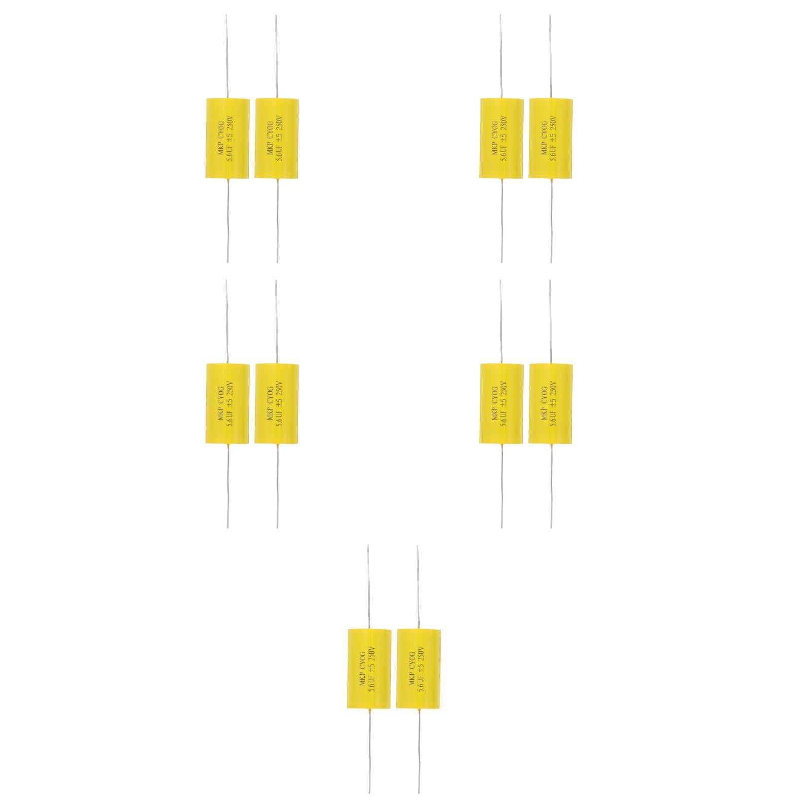 WORGEOUS 10 pcs Axial Audio Speaker Crossover Capacitor High Precision ...