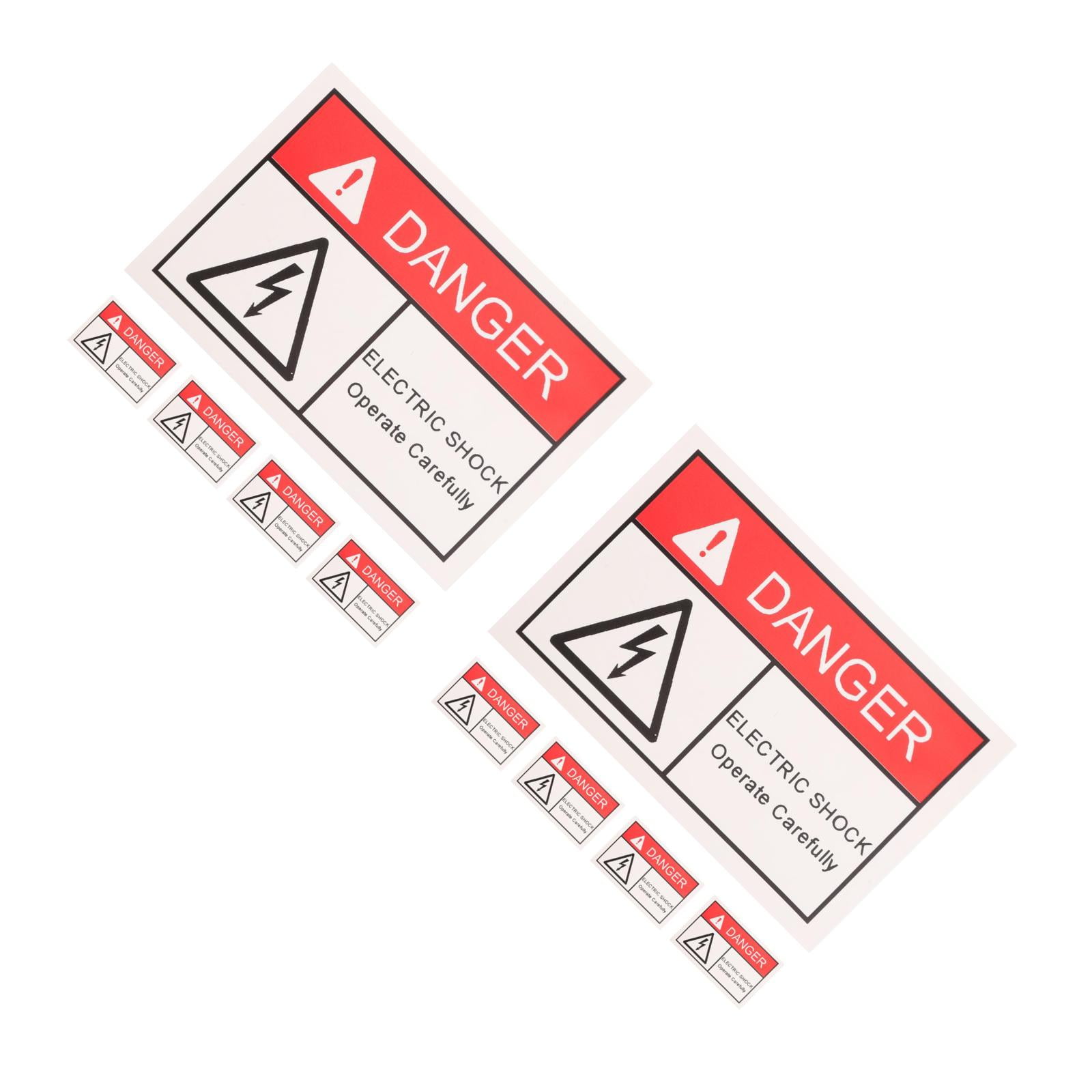 WORGEOUS 10 pcs Electric Shock Hazard Warning Stickers For Electrical ...