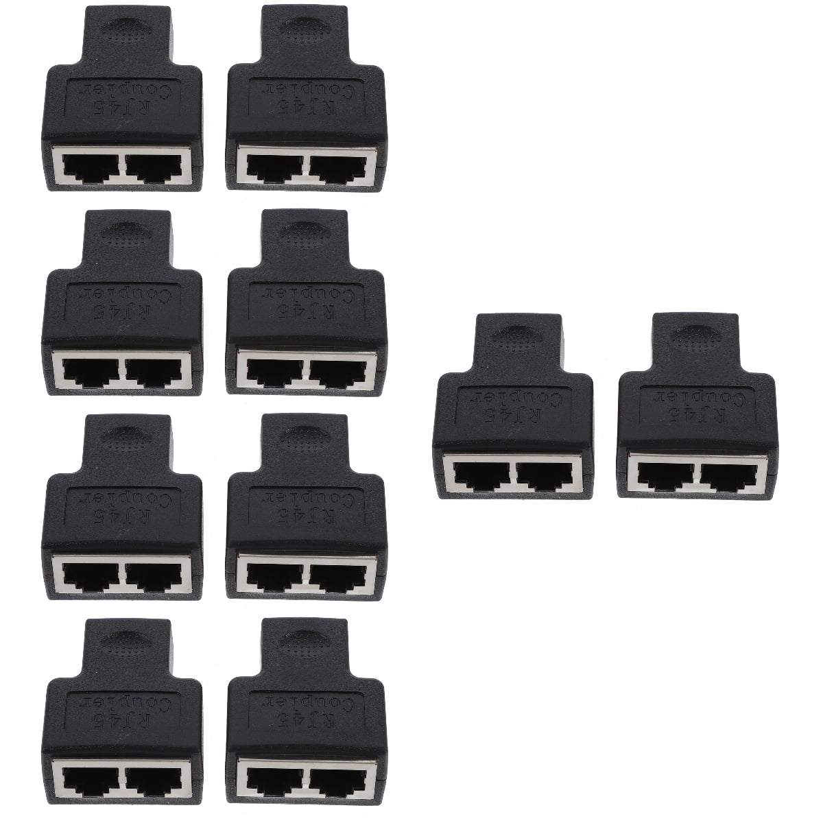 WORGEOUS 10 pcs Ethernet Splitter Cable Adapter Ethernet Cable Splitter ...