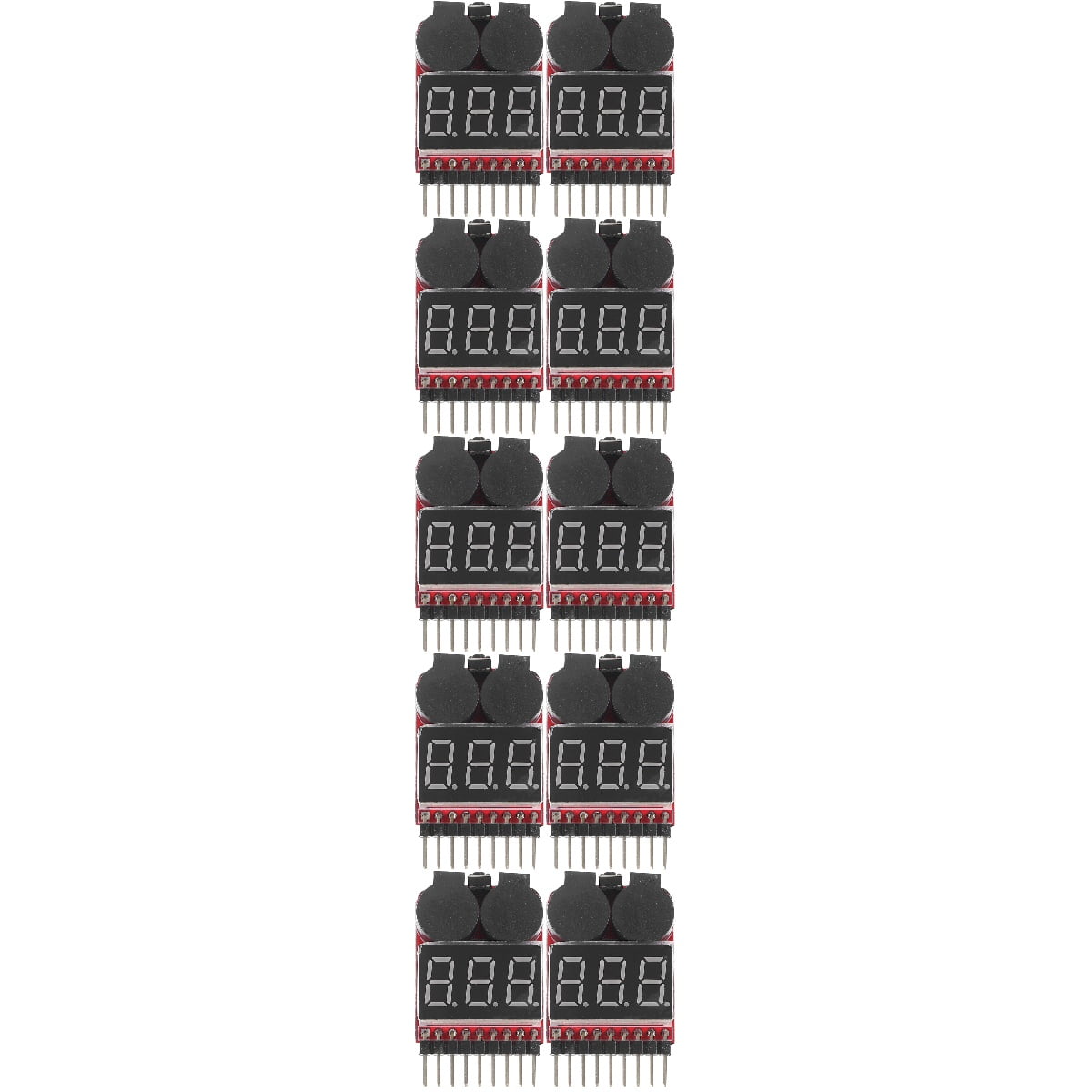 WORGEOUS 10 pcs Lipo Battery Checker Rc Battery Tester Lipo Alarm Low ...