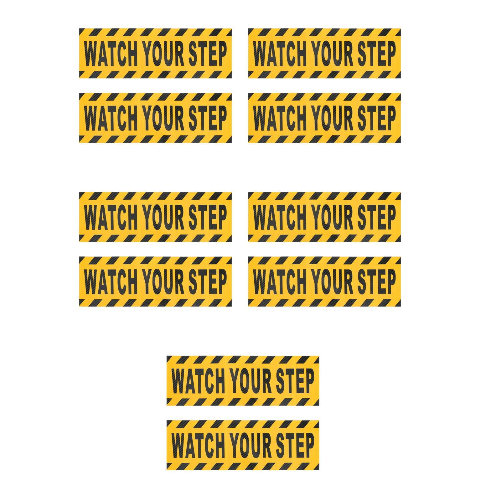 WORGEOUS 10 pcs Non Slip Stair Treads Watch Your Step Warning Sign ...