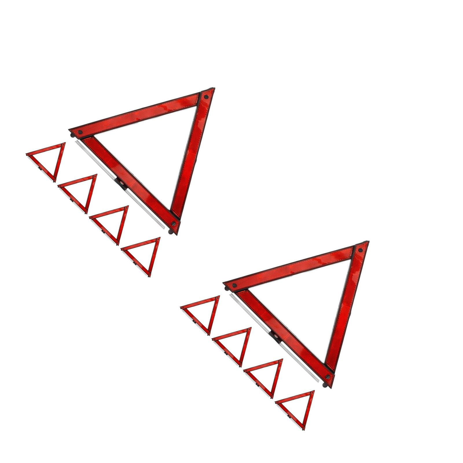WORGEOUS 10 pcs Roadside Car Kit Foldable Reflective Triangles Warning ...
