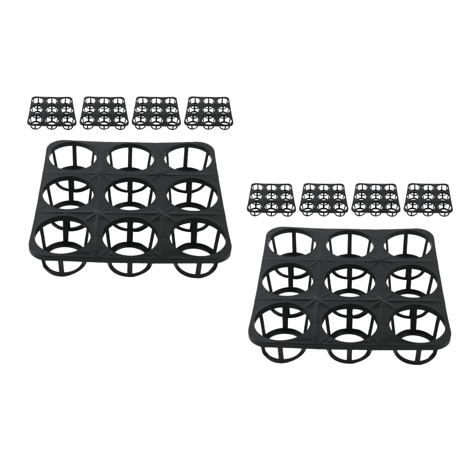 WORGEOUS 10 pcs Round Hole Nursery Pot Tray Racks Grown Pots Storage ...