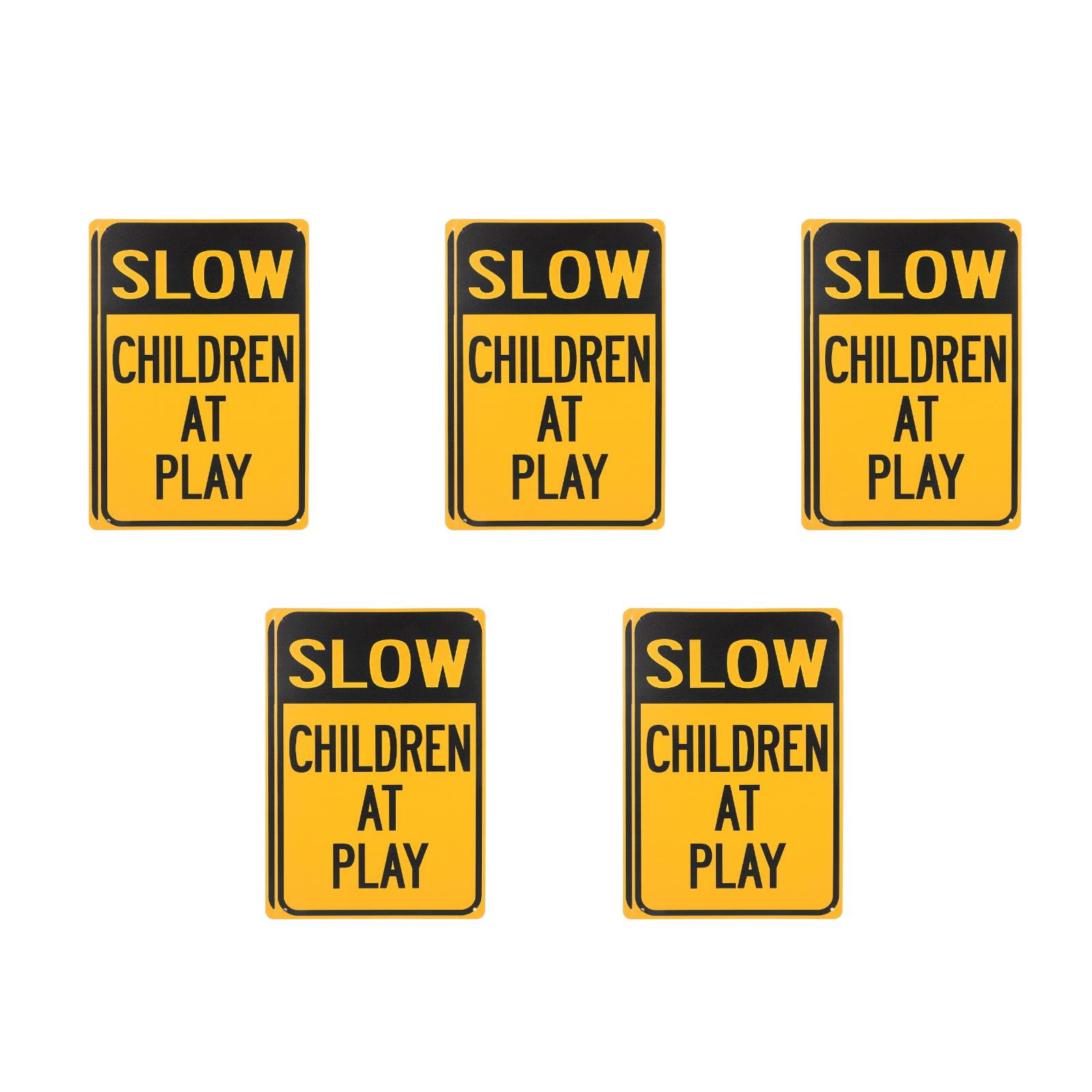 WORGEOUS 10 pcs Slow Down Children at Play Signs Easy to Install Kids ...