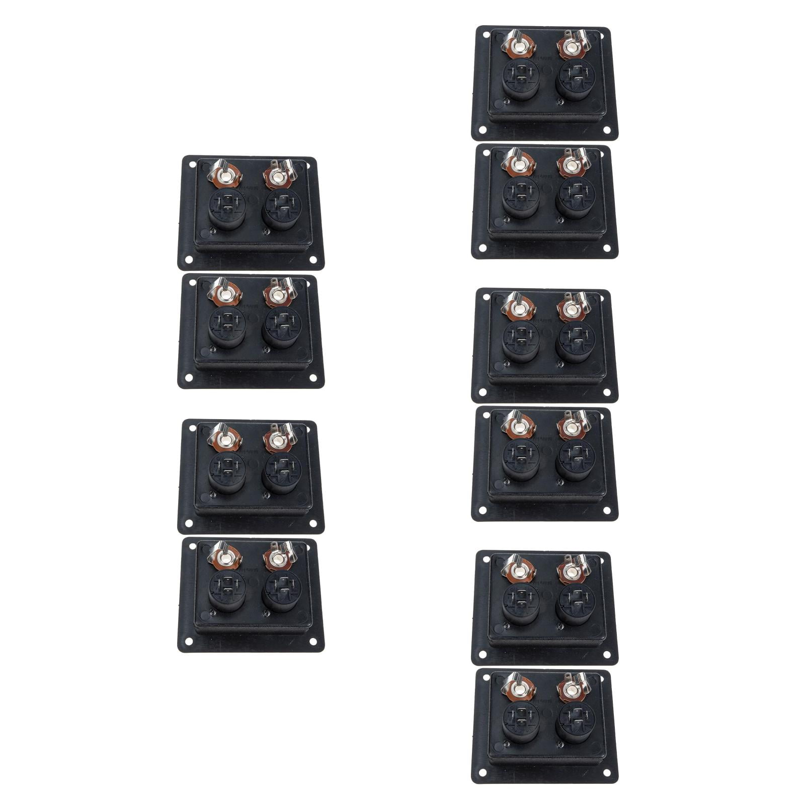 WORGEOUS 10 pcs Square Speaker Box 2-Way Terminal Cup Binding Post ...
