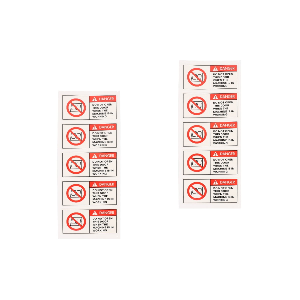 WORGEOUS 10 pcs Warning Sticker Machine Caution Sticker Do Not Open ...