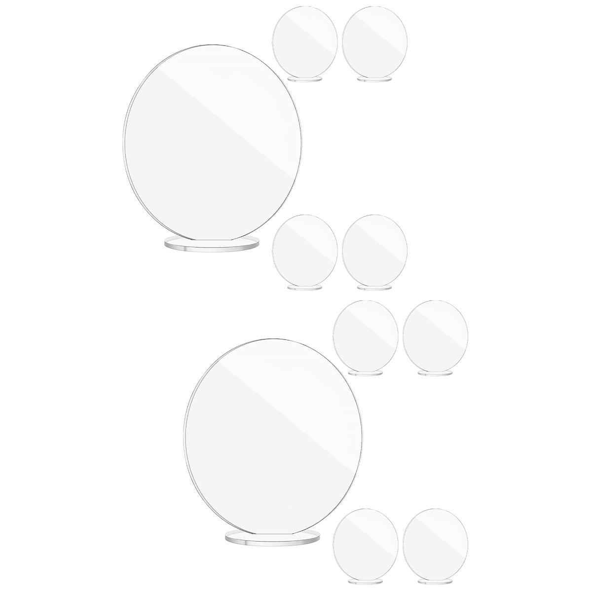 WORGEOUS 10 sets of Tabletop Round Blank Signs Wedding Seating Display ...