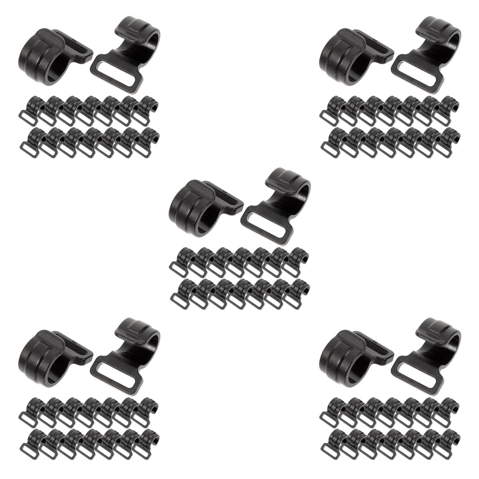 WORGEOUS 100 PCS Tent Pole Clips C Shape Plastic Clips Tent Hook Small ...