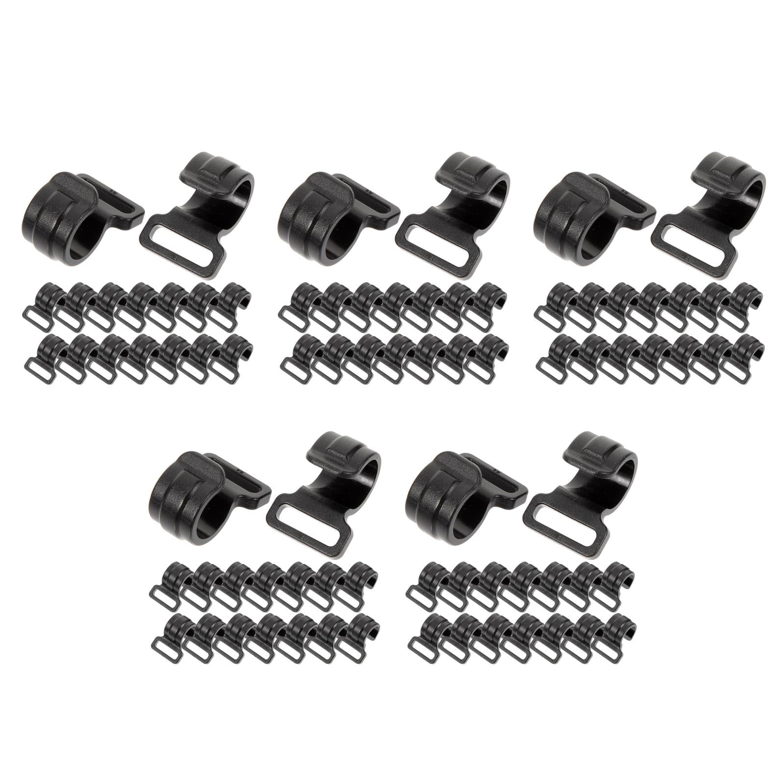 WORGEOUS 100 PCS Tent Pole Clips C Shaped Plastic Clips Tent Hook Small ...