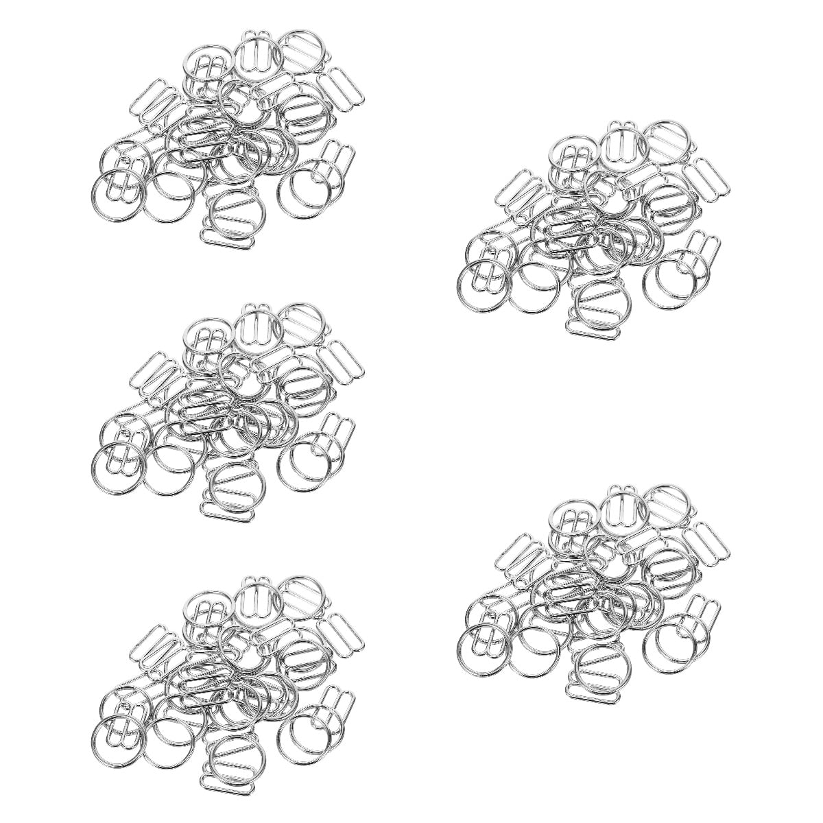 WORGEOUS 100 Pairs of Bra Hooks Bra Strap Slider Bra Strap Rings Bra ...
