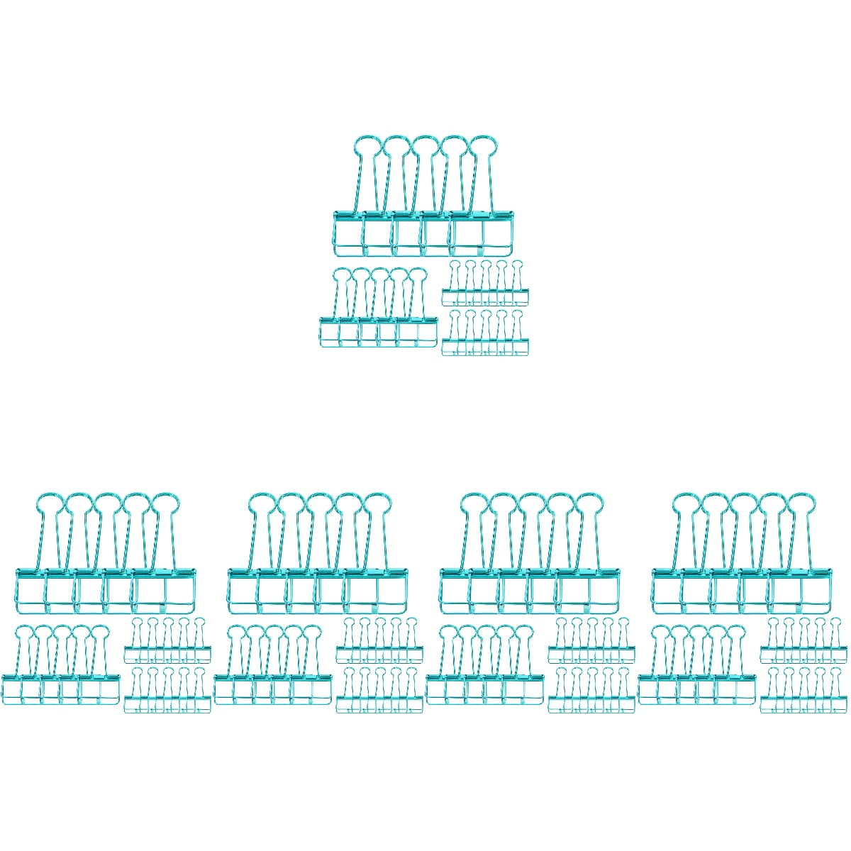 WORGEOUS 100 Pcs Binder Clips Colorful Clips Small Binder Clips Mini ...