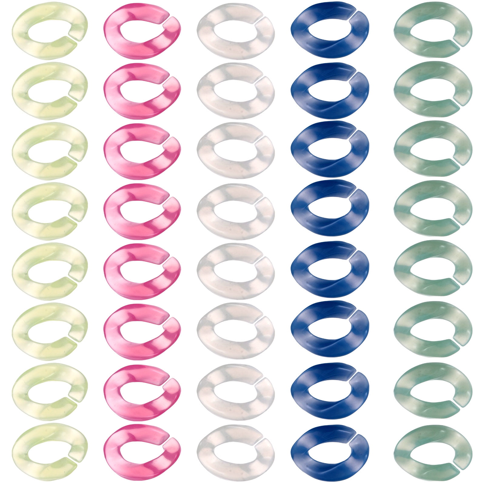 WORGEOUS 100 Pcs Boxes Acrylic Chain Multi-purpose Jewelry Miss 2x1.5x0 ...