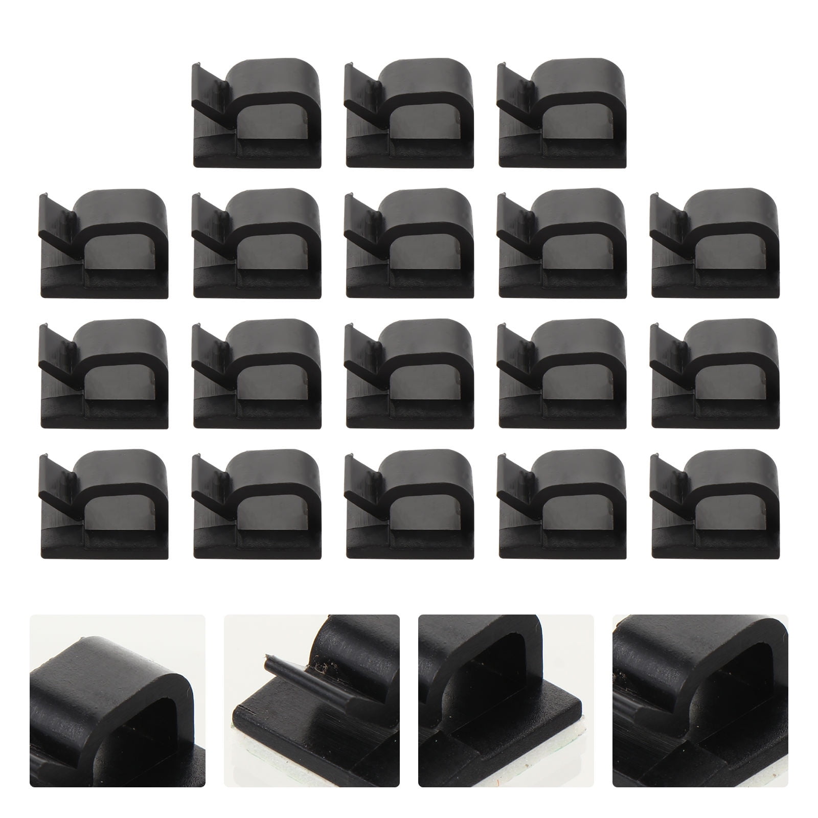 WORGEOUS 100 Pcs Cable Management Clip Electrical Wire Holders for ...