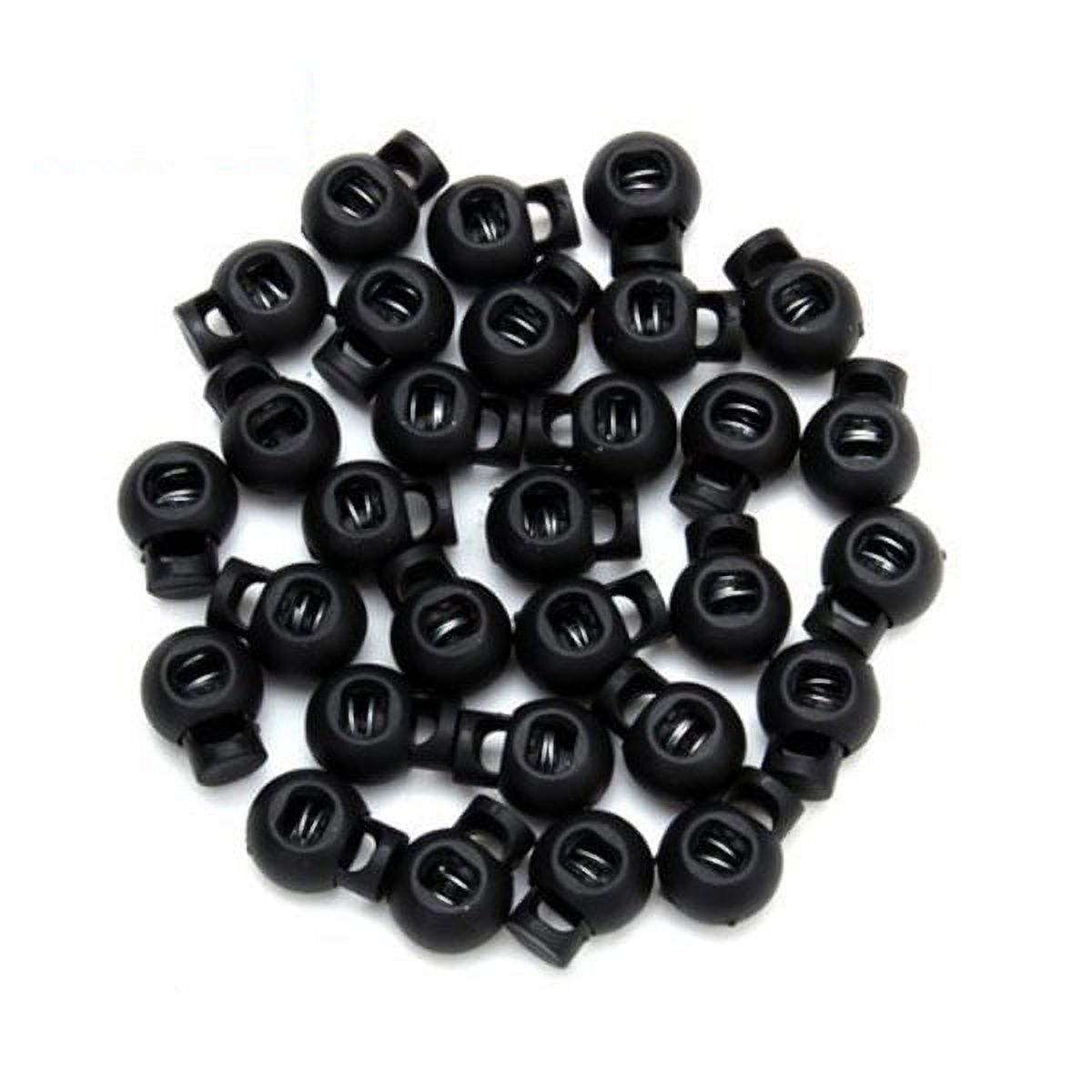 WORGEOUS 100 Pcs Cord Round Spring Button Spring Buttons Black ...