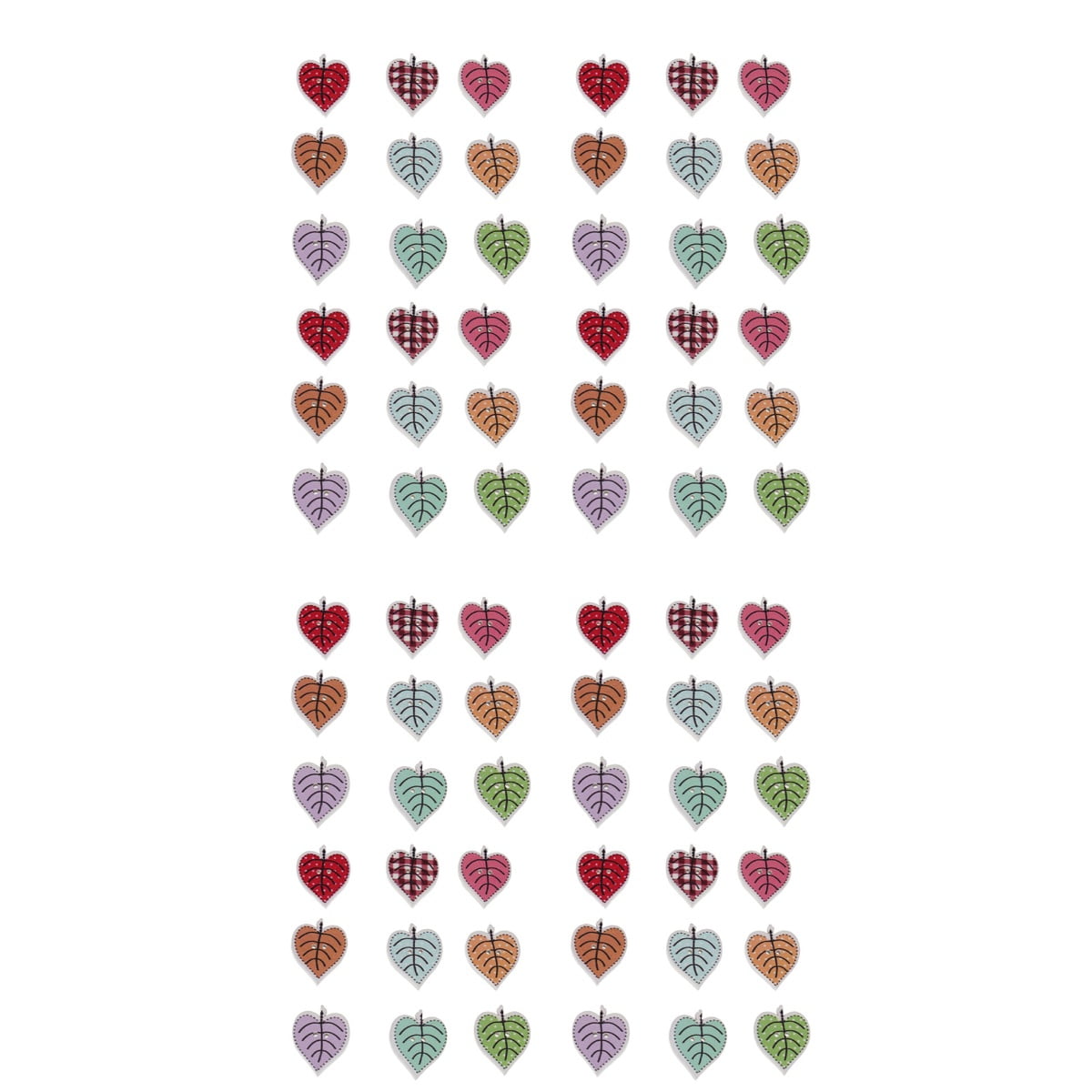 WORGEOUS 100 Pcs DIY Wooden Buttons Creative Colored Drawing Leaves ...