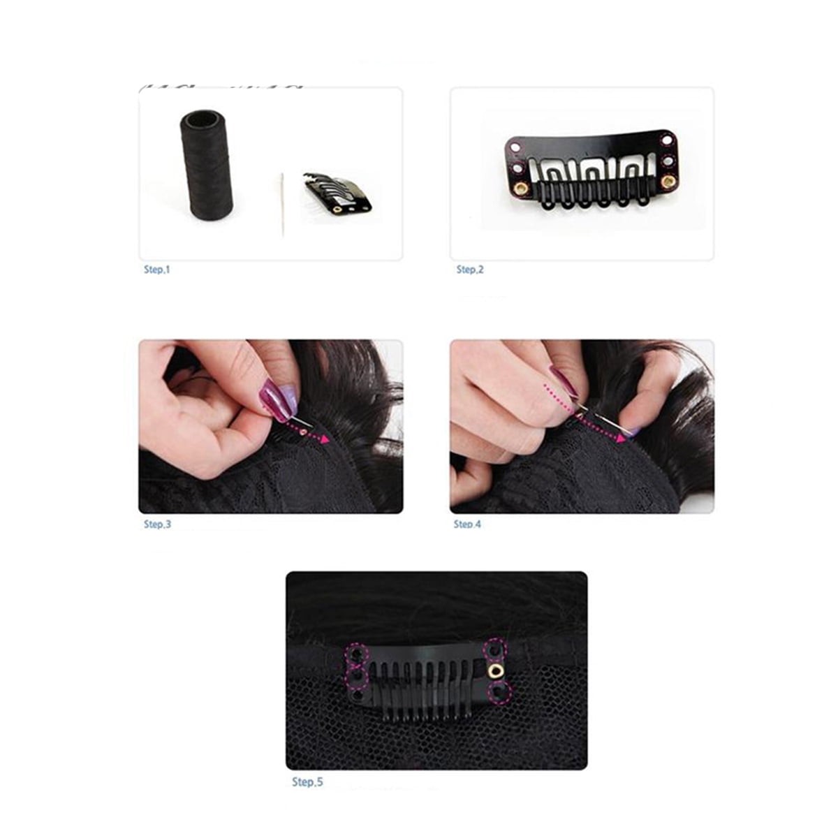 WORGEOUS 100 Pcs/Lot Model Bracket U Shape Snap Clips Practical Hair ...