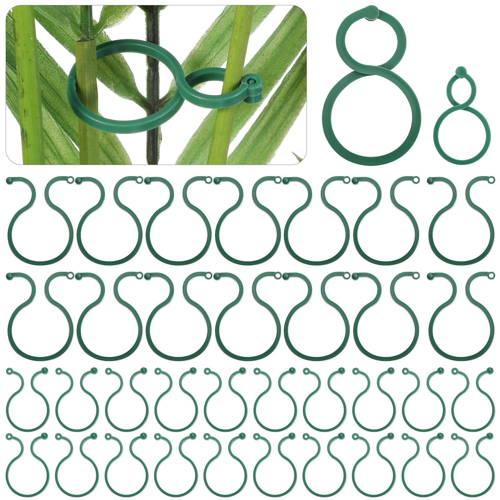 WORGEOUS 100 Pcs Plant Clips Plant Support Clip Tomato Clips Vine Stem ...
