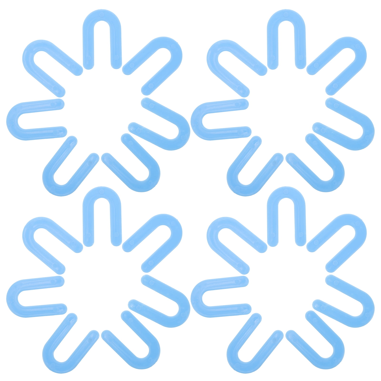 WORGEOUS 100 Pcs Plastic Square Tiles Spacers Shelf Clear Display Stand ...