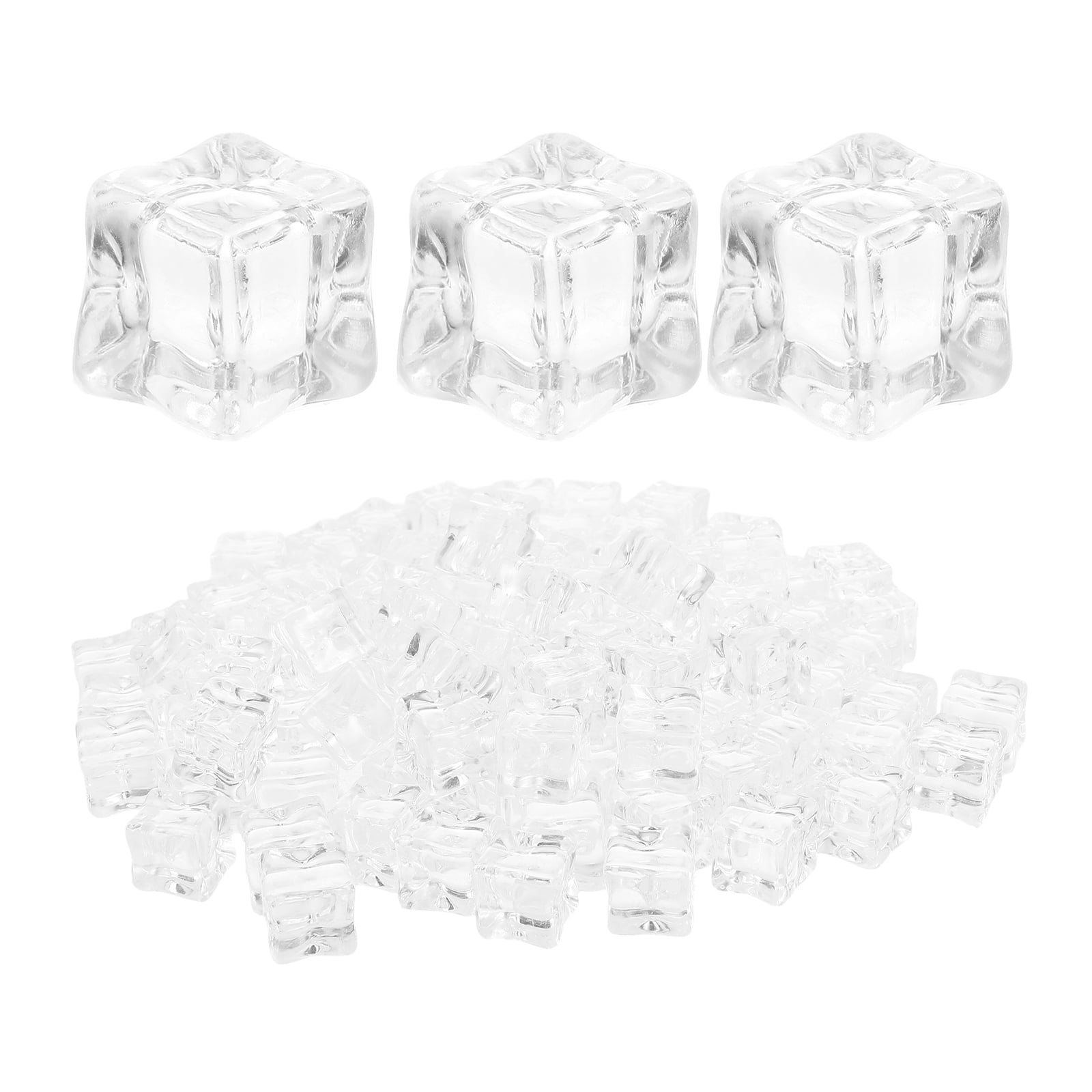 HINTRMENT Simulated Ice Cube 100Pcs 0.6x0.6x0.6in Tabletop Decoration ...