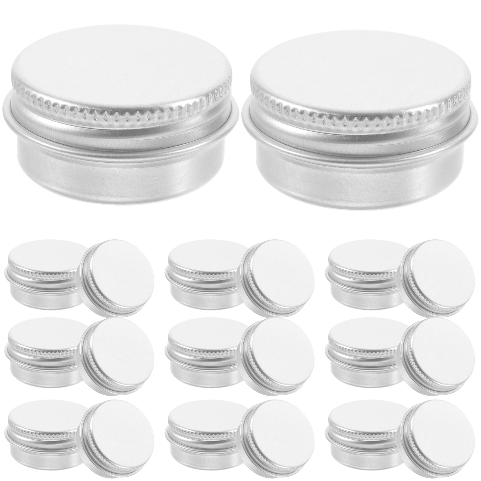 WORGEOUS 100 Pcs Small Aluminum Box Spiral Lid Cream Ointment Holder ...