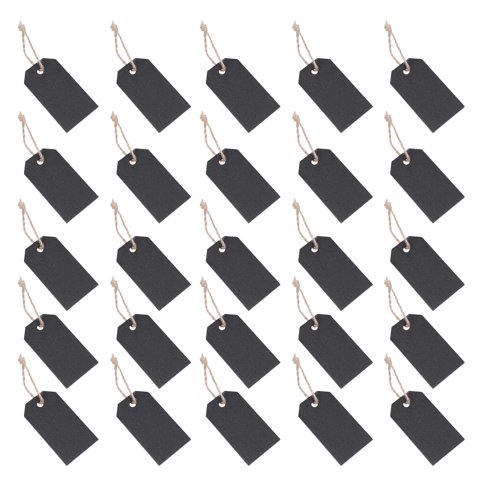 WORGEOUS 100 Per Set Clothing Tags Black Wood Hang Tag Decoration for ...