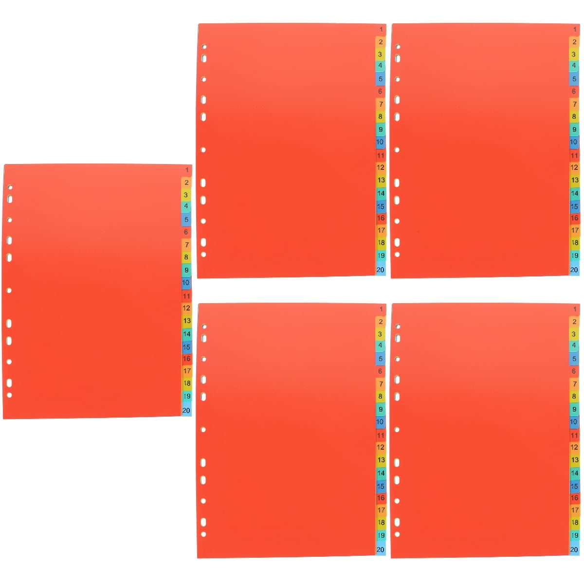 WORGEOUS 100 Sheets A4 File Divider Notebook Divider School Binder ...