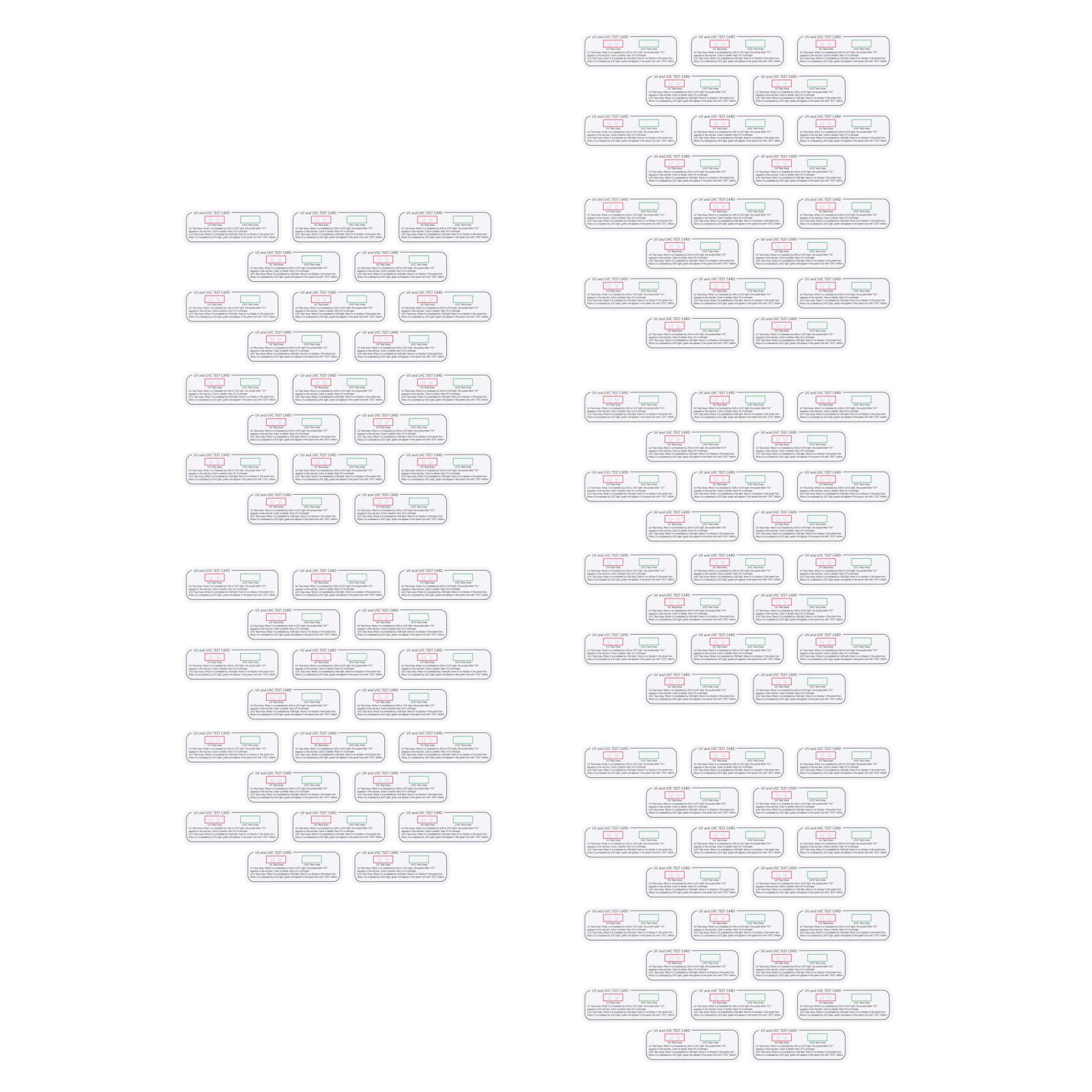 WORGEOUS 100 pcs Light Test Cards For Uva And Uvc Light Detection ...