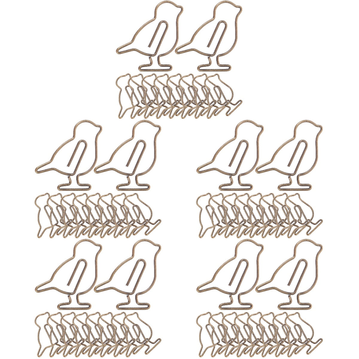 WORGEOUS 100 pcs Paper Clips Metal Paper Clips File Document Paper ...