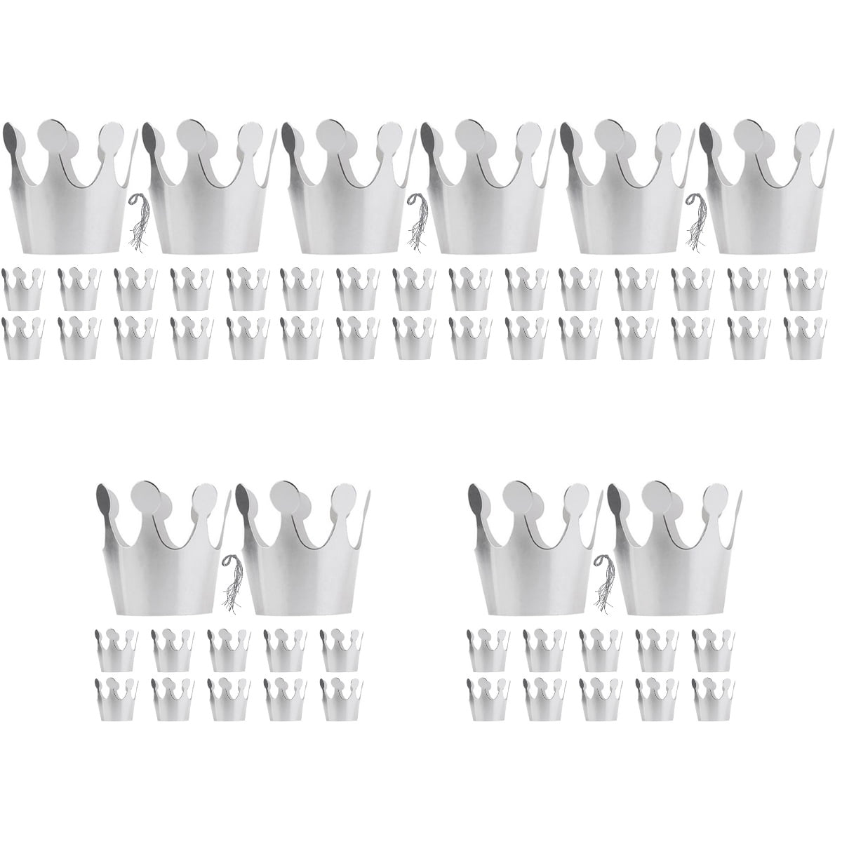 WORGEOUS 100 pcs Paper Crowns for Birthday Celebration Paper Crown ...