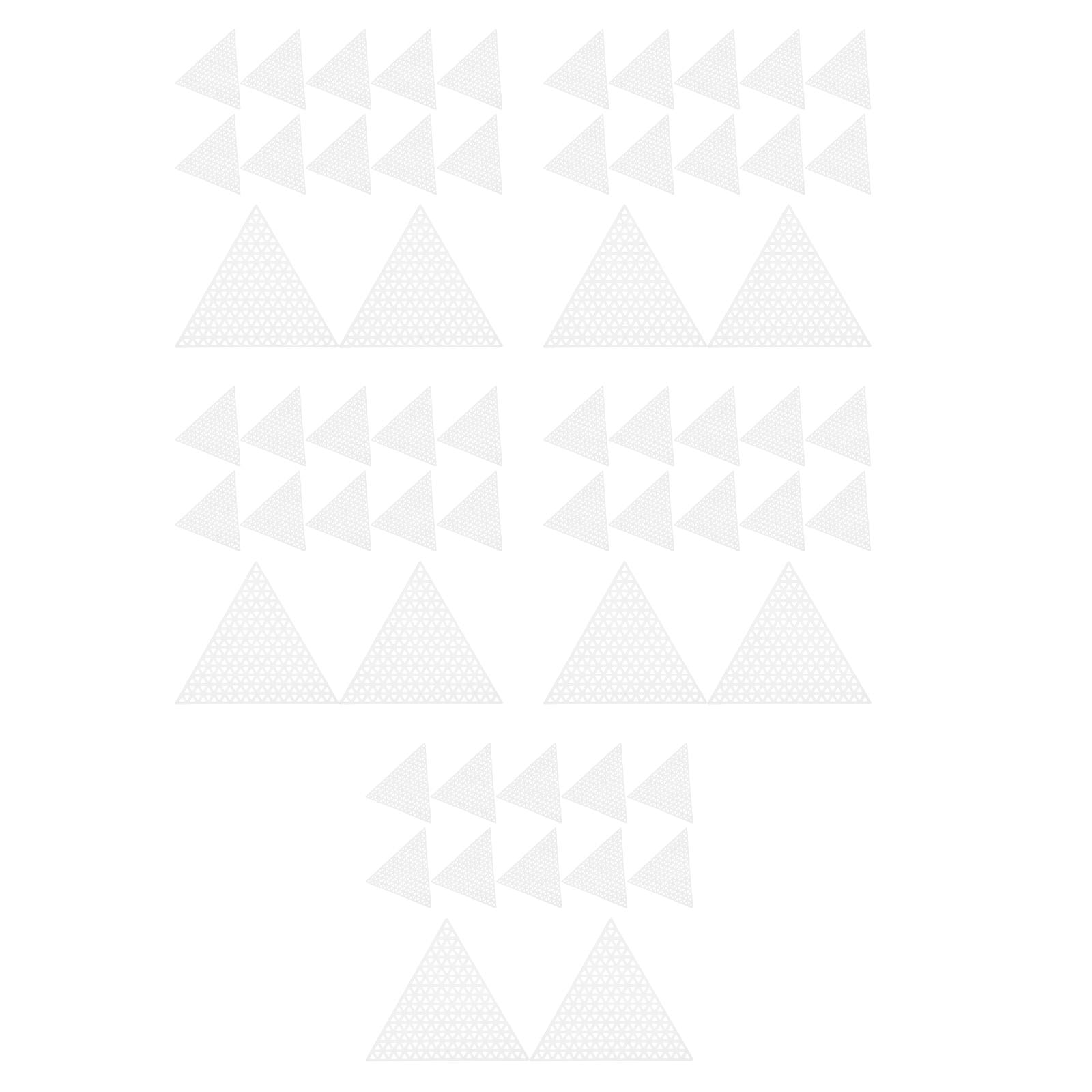 WORGEOUS 100 pcs Plastic Canvas Supplies Clear Mesh Canvas Triangle ...