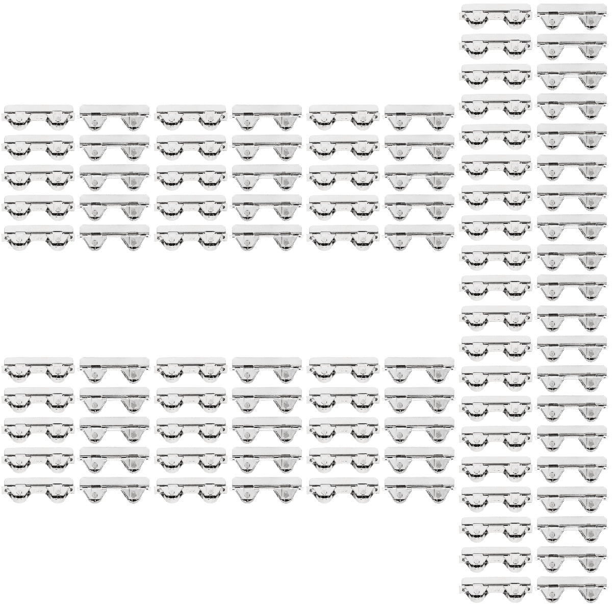 WORGEOUS 100 pcs Push- Window Pulley Stainless Steel Double Flying ...