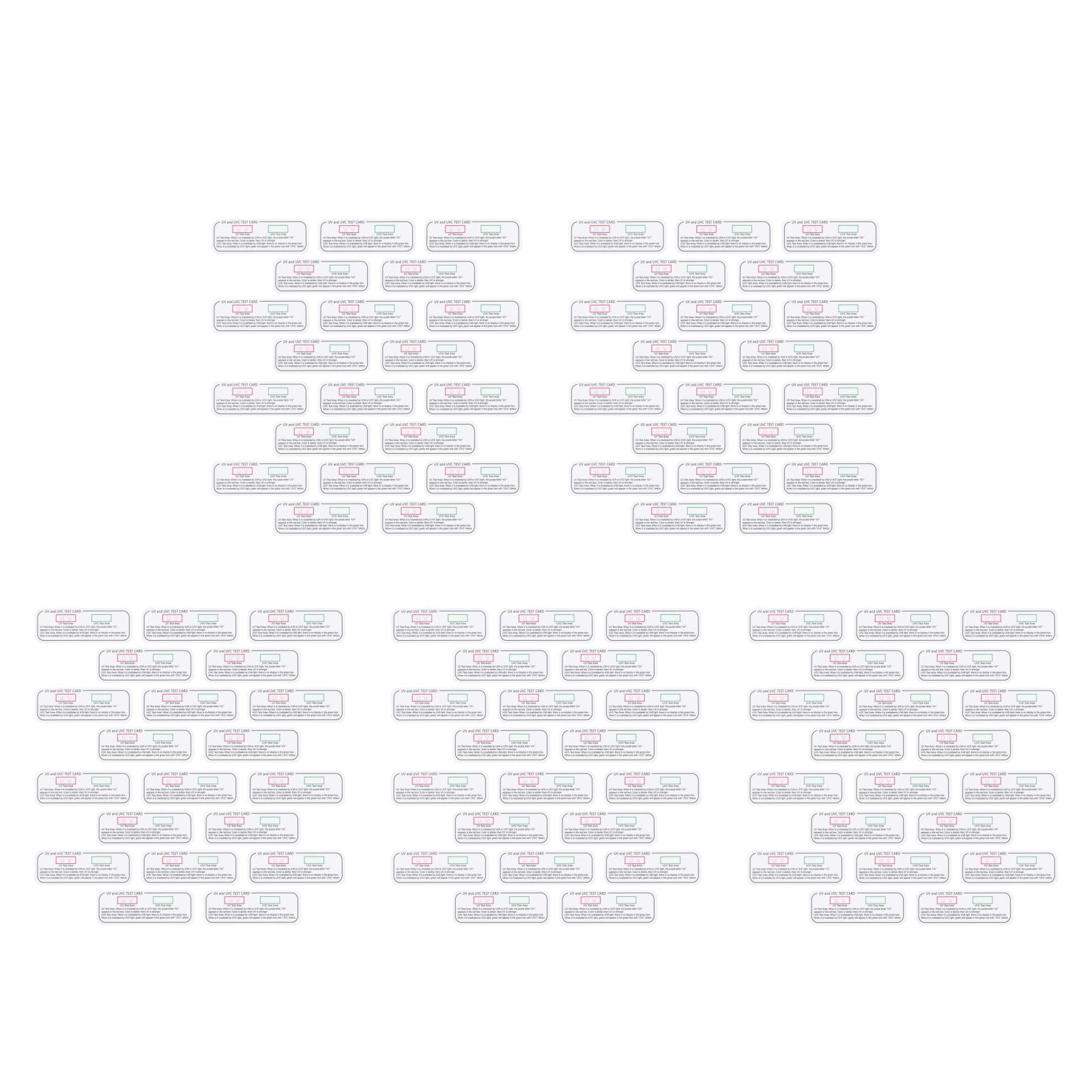 WORGEOUS 100 pcs Replacement Uv Testing Cards Uva And Uvc Test Cards Uv ...