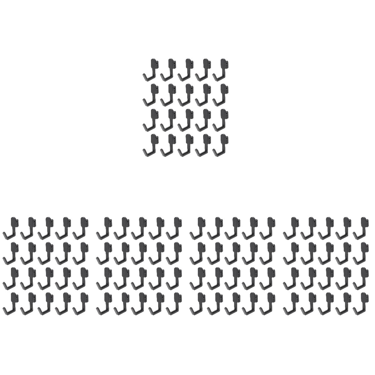 WORGEOUS 100 pcs Shelf Hooks Pegboard Hook Shelving Hook J Shape Hooks ...