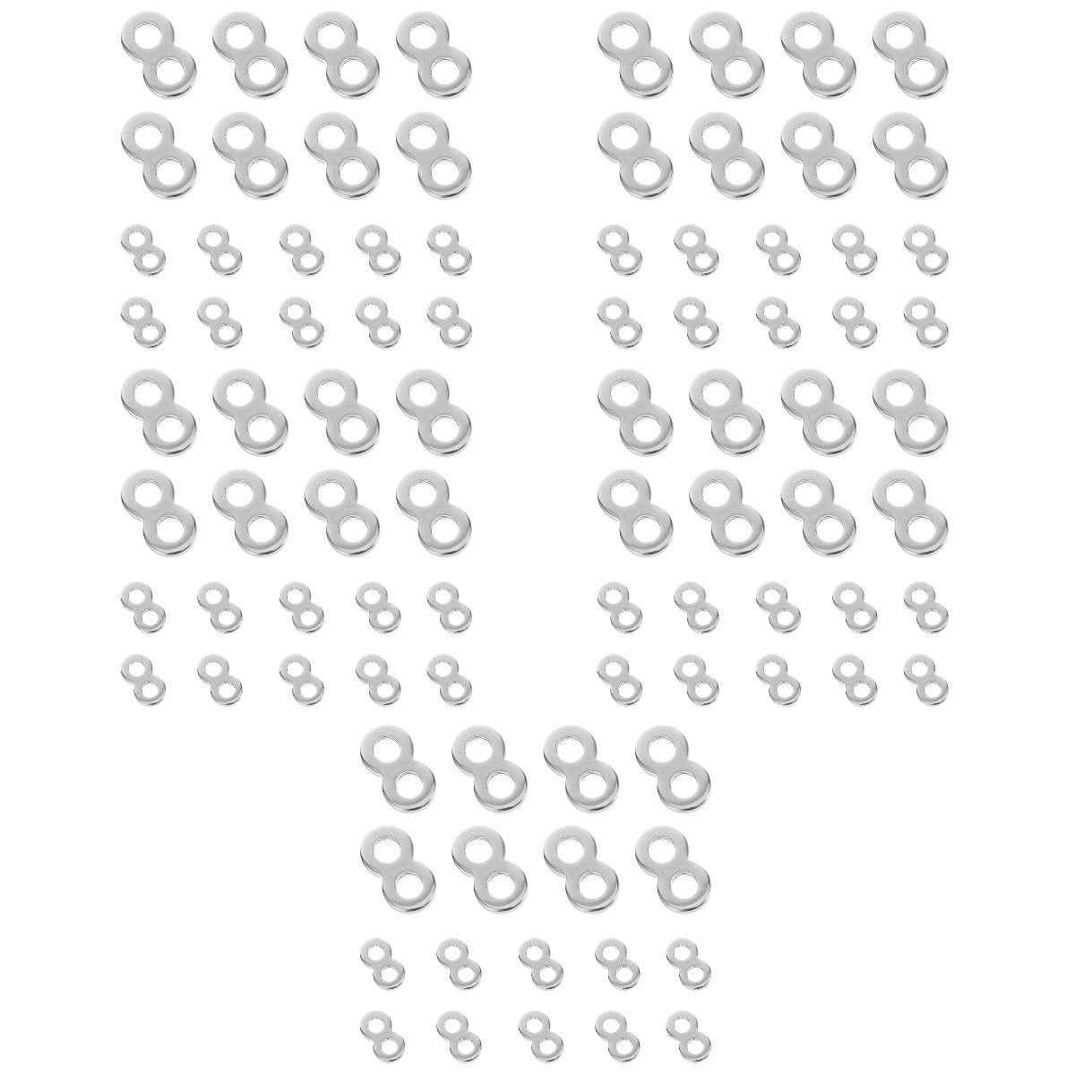 WORGEOUS 100 pcs Stainless Steel Tabletop Fasteners 8 Figure Fasteners ...