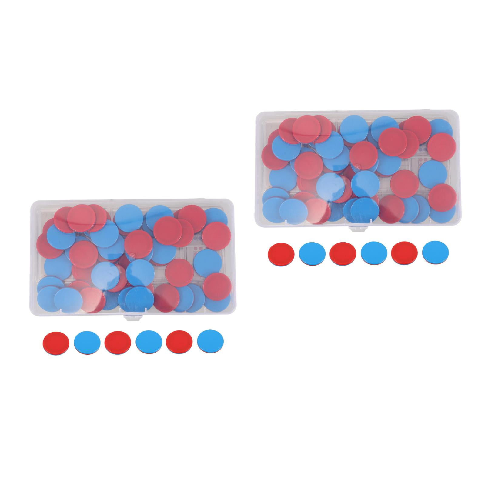 WORGEOUS 100 pcs Ten Frame Math Counters Plastic Math Discs Tokens Math ...