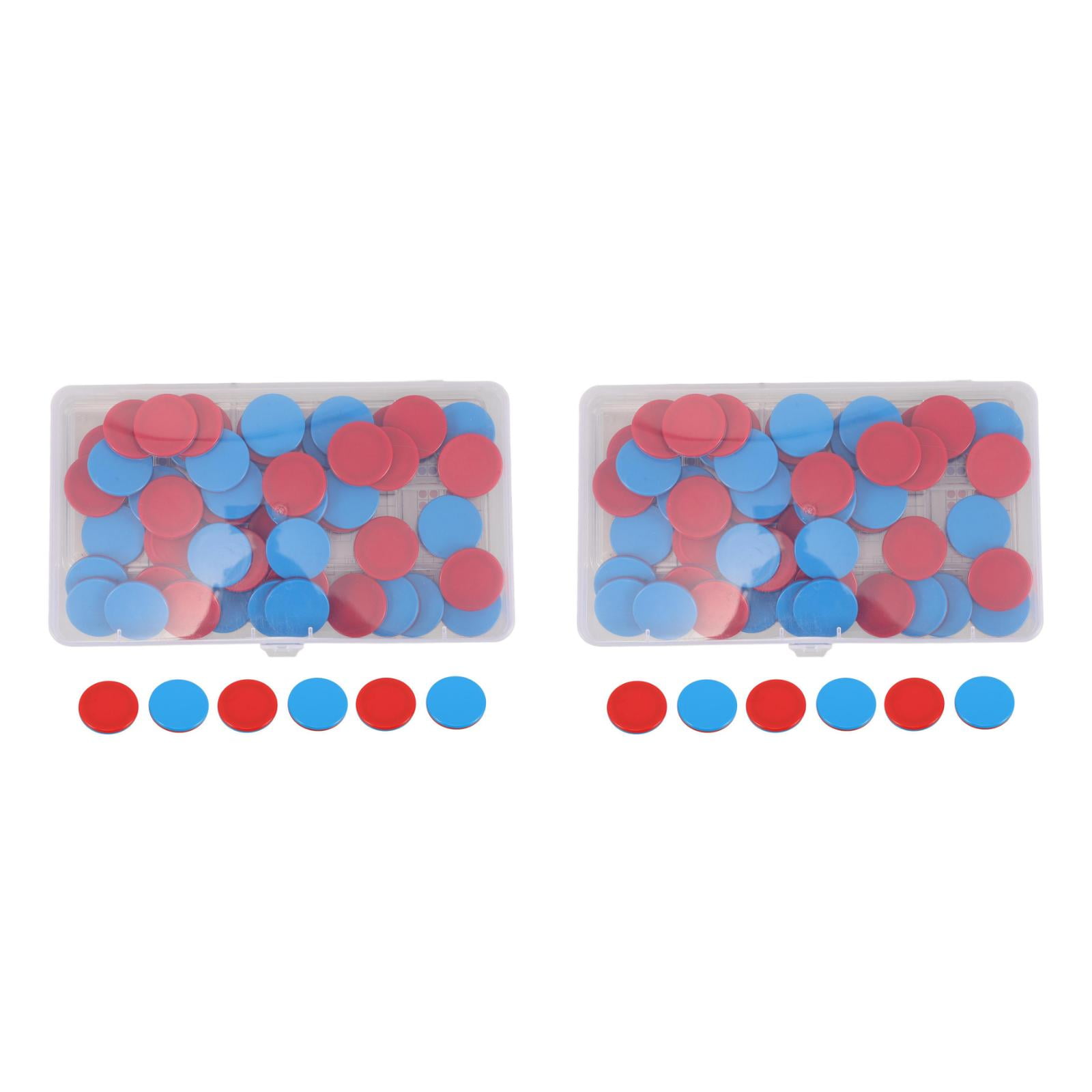 WORGEOUS 100 pcs Ten Frame Math Counters Plastic Math Discs Tokens Math ...