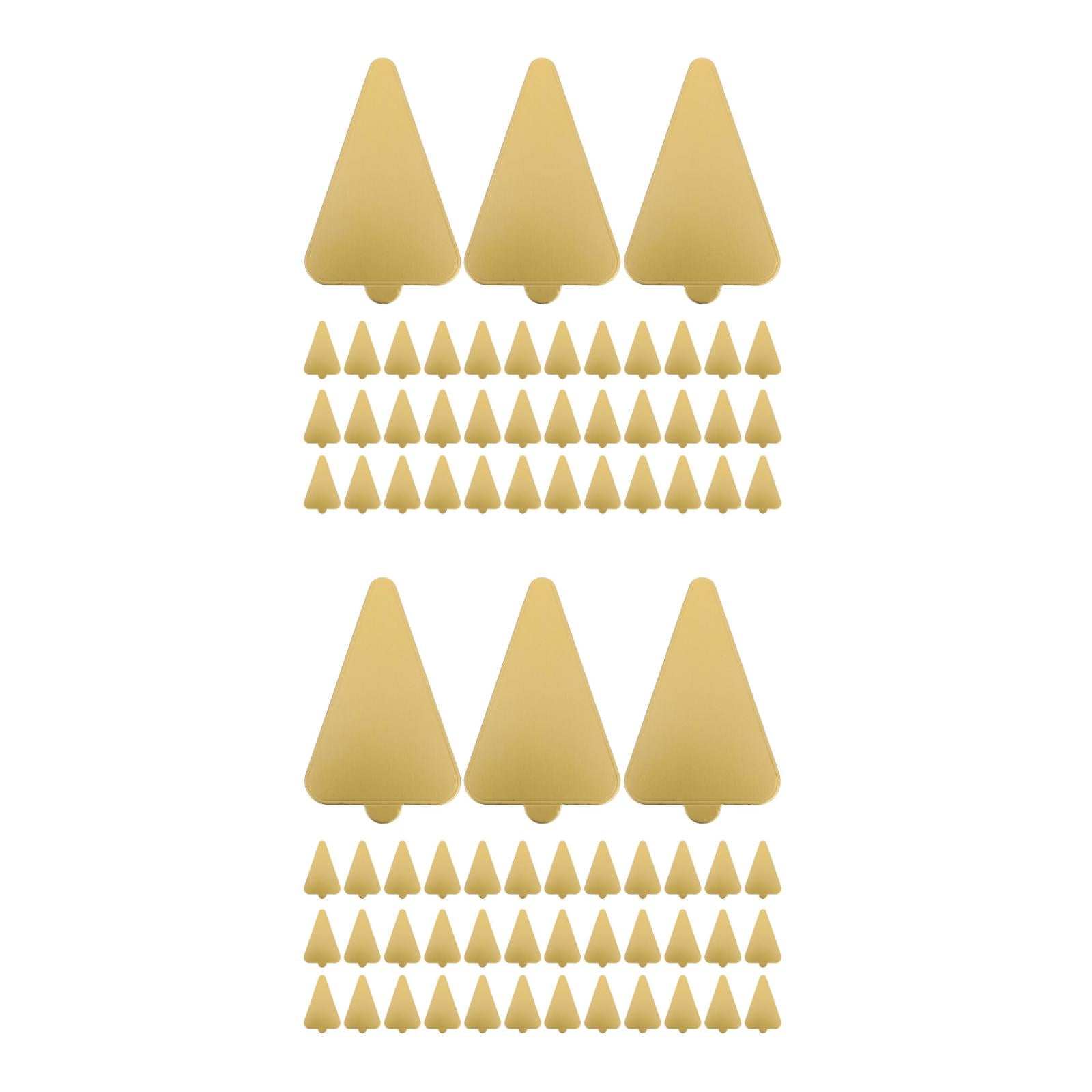 WORGEOUS 100 pcs Triangle Shaped Cake Base Gold Disposable Cake Boards ...