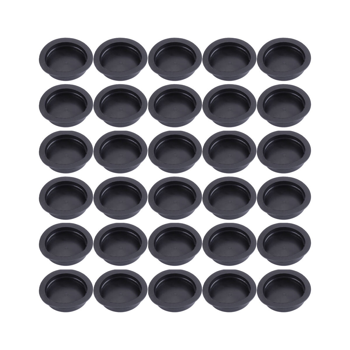 WORGEOUS 100Pcs Piggy Bank Stopper Cover Black Rubber Round Insert Plug ...