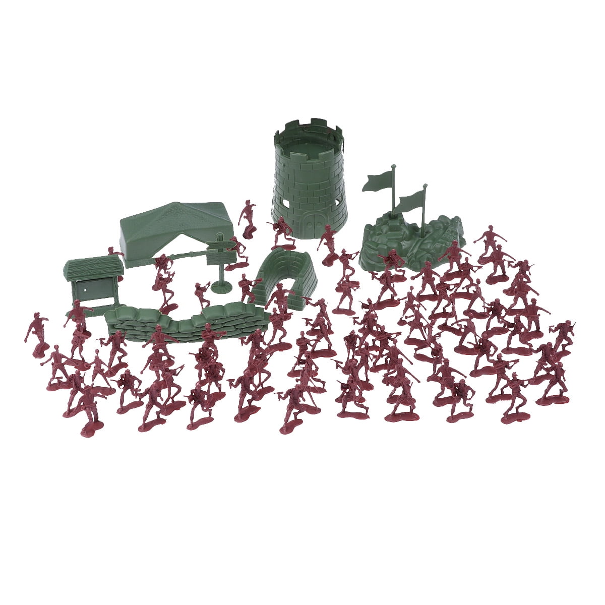 WORGEOUS 100Pcs Toy Figures Plastic Soldier Model Toy For Knowledge ...