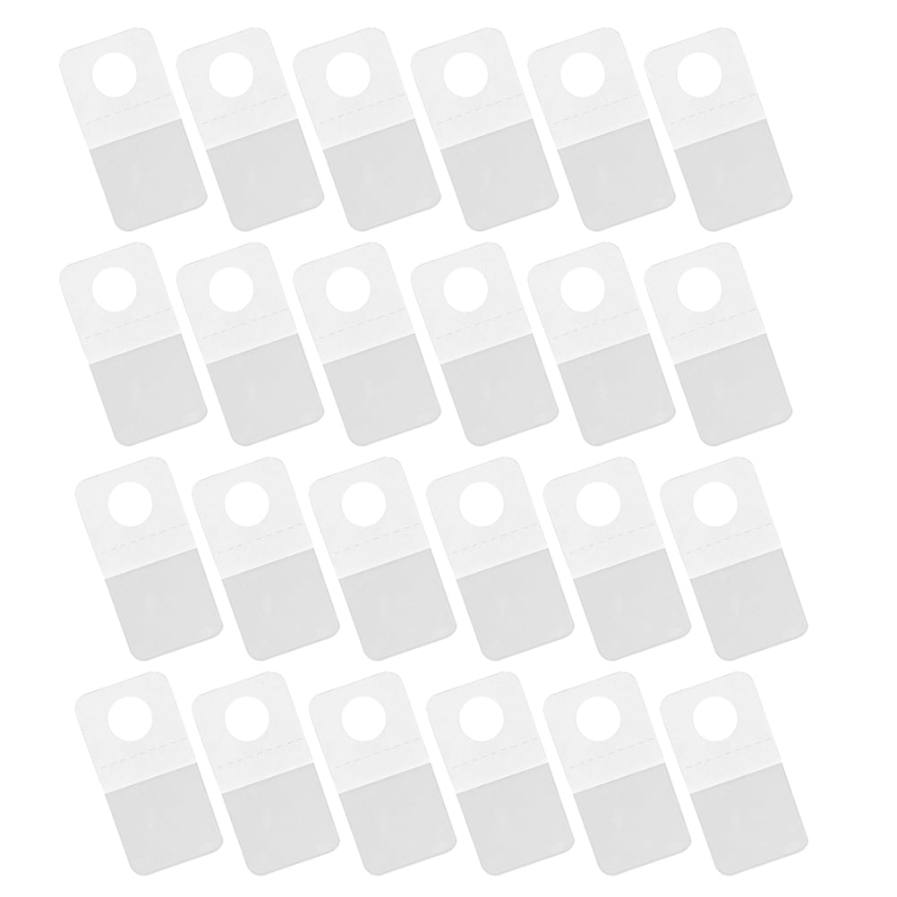 WORGEOUS 100Pcs Transparent Self Adhesive Hanging Tabs With Round Hole ...