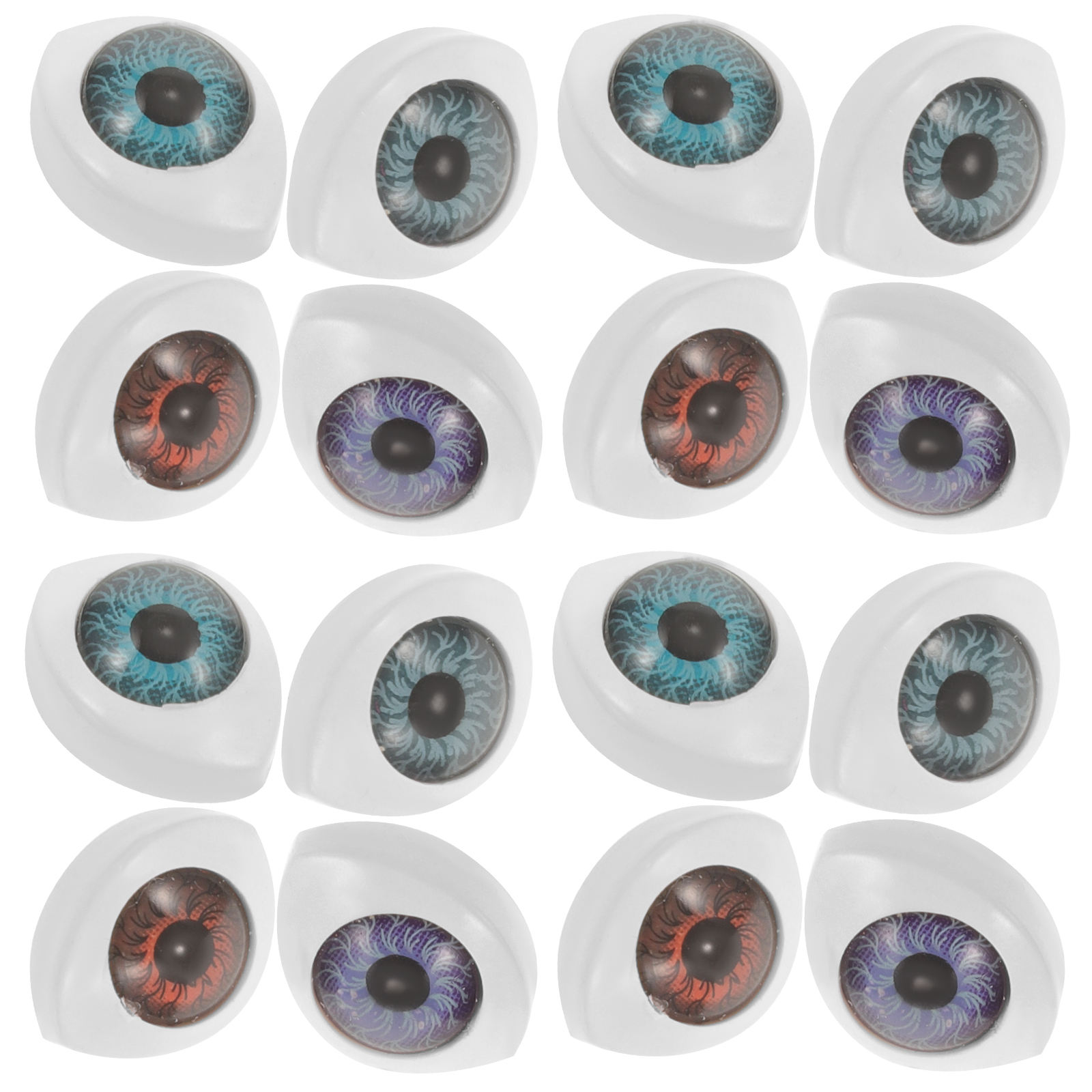 WORGEOUS 100Set Eyeball Hemisphere Assorted Color Resin Acrylic For ...