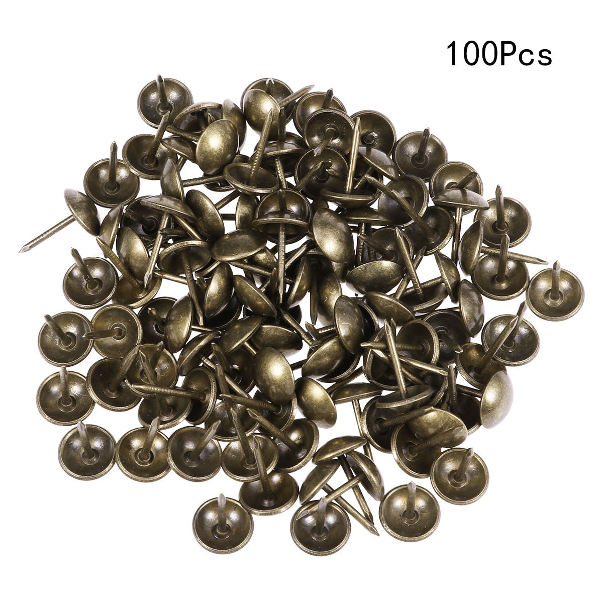 WORGEOUS 100pcs 11x17mm Vintage Round Domed Head Upholstery Nails Tacks ...
