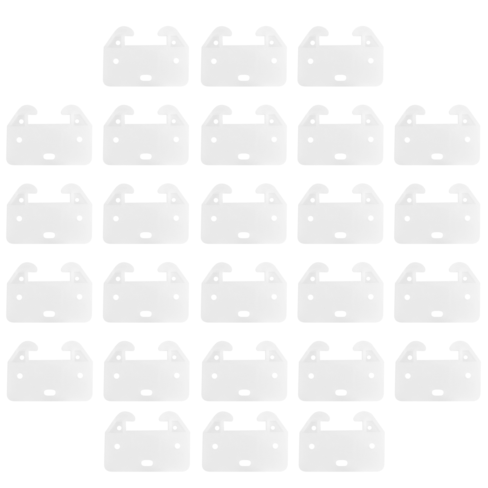 WORGEOUS 100pcs 7 Holes Drawer Track Guide Drawer Track Back Plate ...