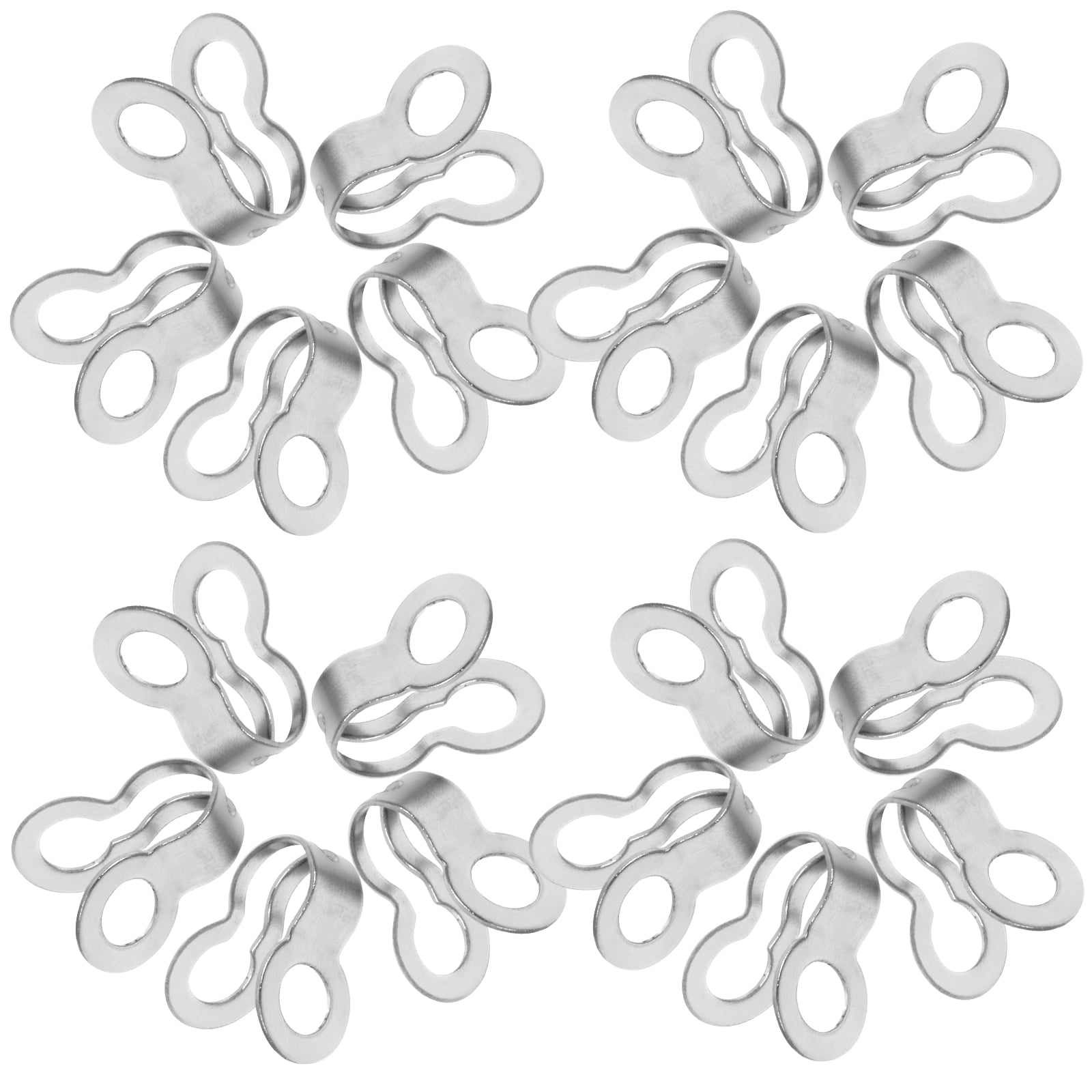 WORGEOUS 100pcs Ball Chain Pull Loop Connectors Stainless Steel Double ...